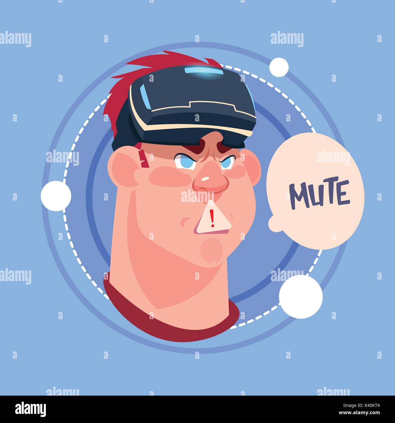 Man Mute Male Emoji Wearing 3d Virtual Glasses Emotion Icon Avatar ...