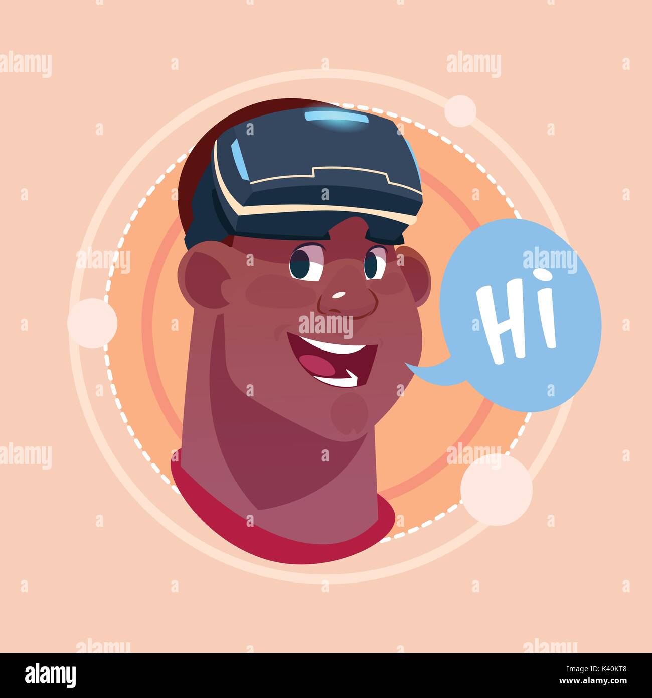 Man Hi African American Male Emoji Wearing 3d Virtual Glasses Emotion ...