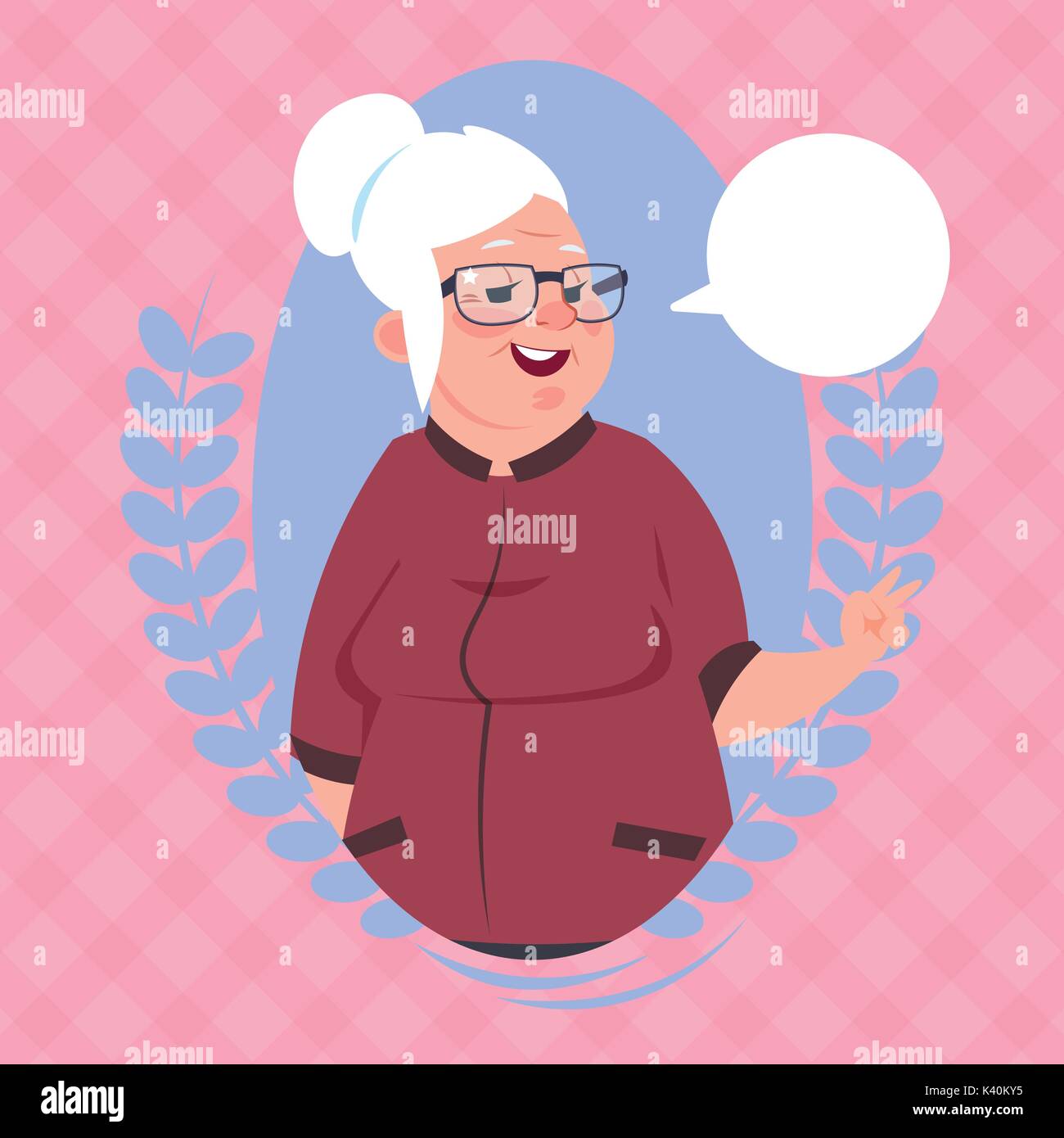 Cartoon Old Lady Bubble High Resolution Stock Photography and Images ...