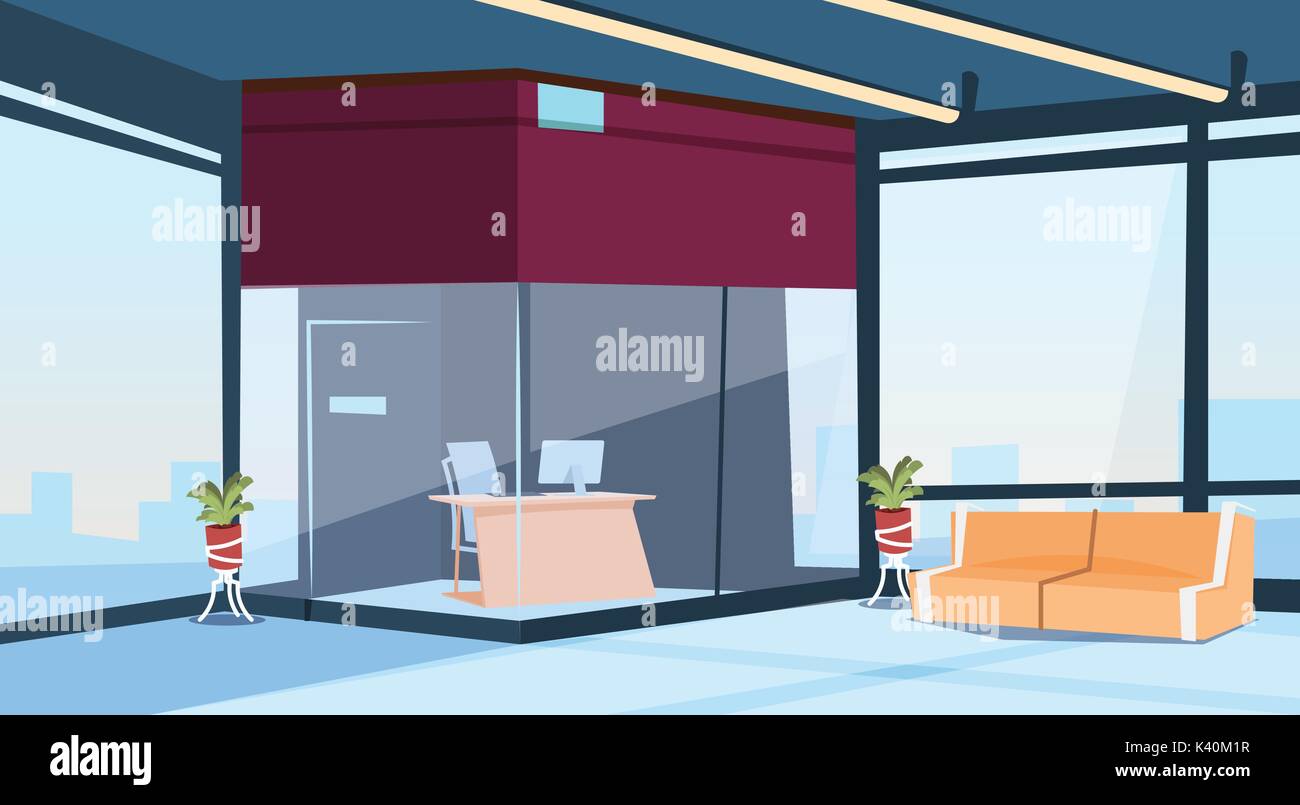 Modern Lobby Office Reception Hall Building Waiting Room Interior Stock ...