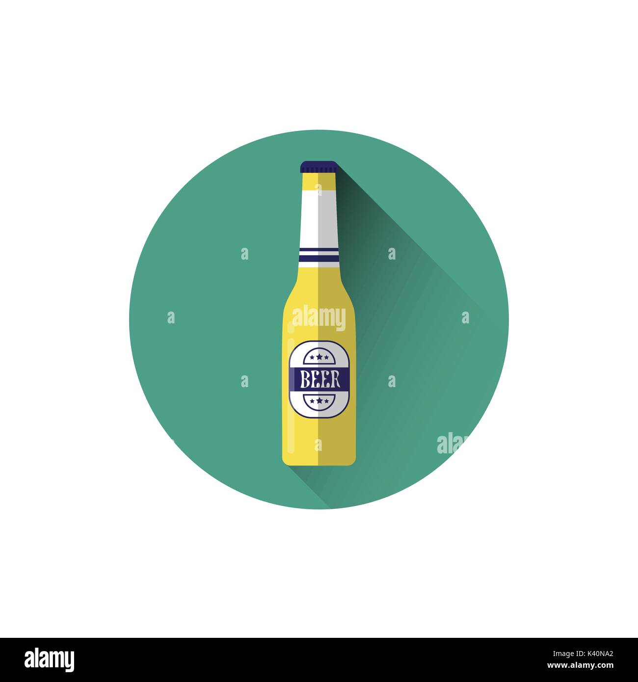 Beer Bottle Icon Oktoberfest Festival Holiday Concept Stock Vector ...