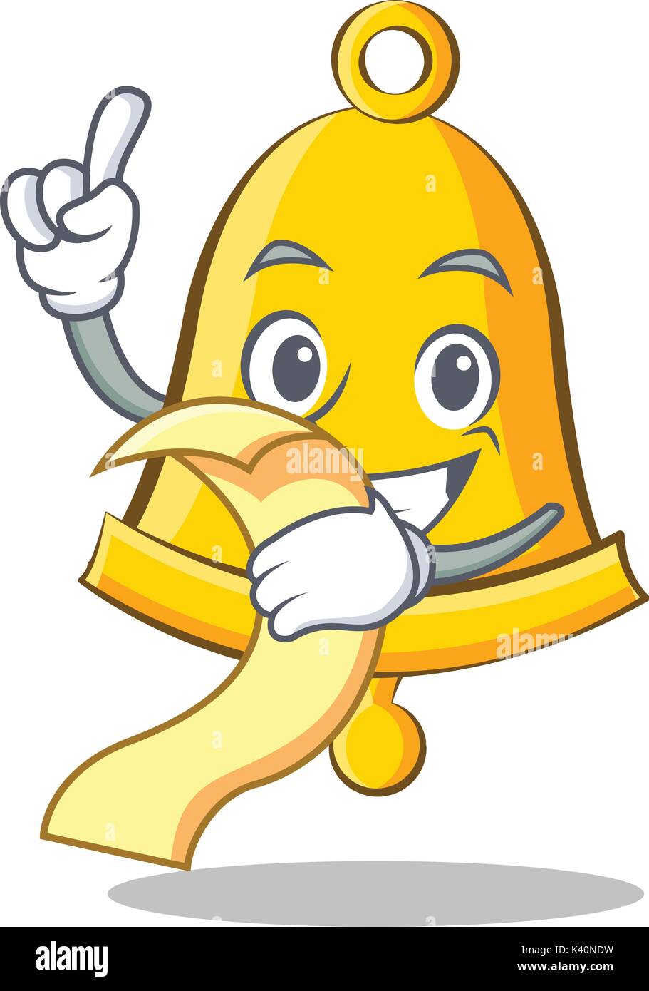 With menu school bell character cartoon Stock Vector Image & Art - Alamy
