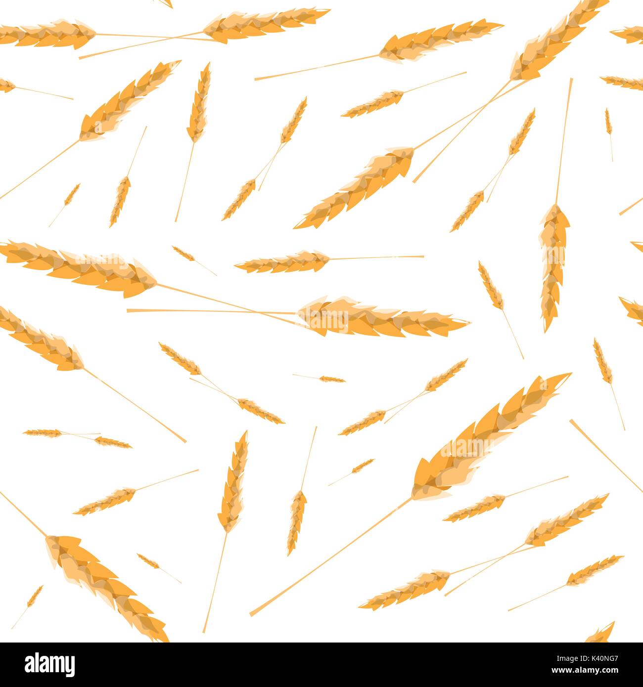 Yellow Wheat Spike Seamless Pattern Autumn Harvest Decoration Banner ...