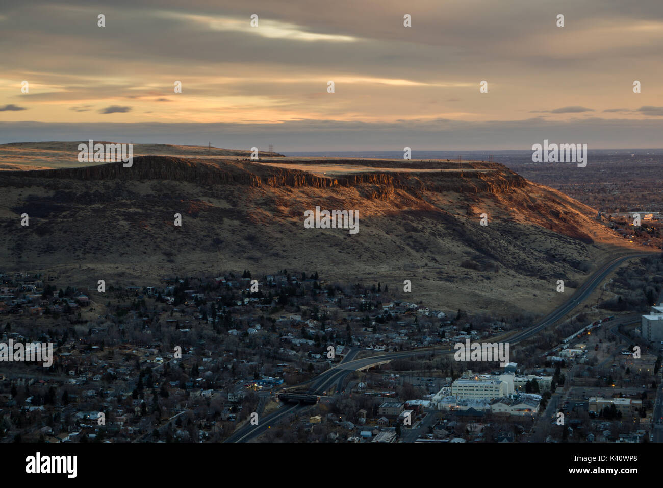 Golden, Colorado. North Table Mountain Stock Photo - Alamy