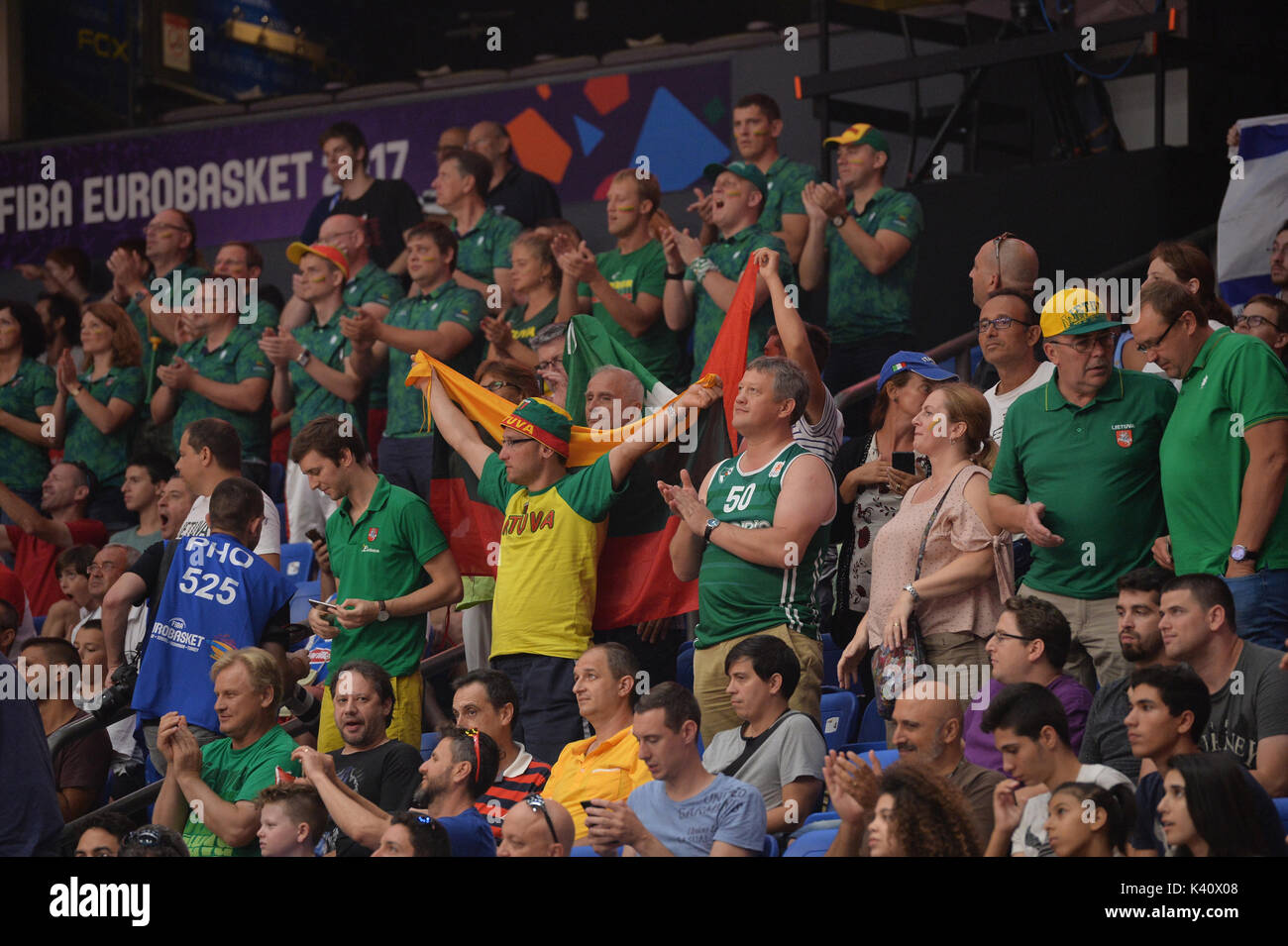 Lithuania basketball fans hi-res stock photography and images - Alamy