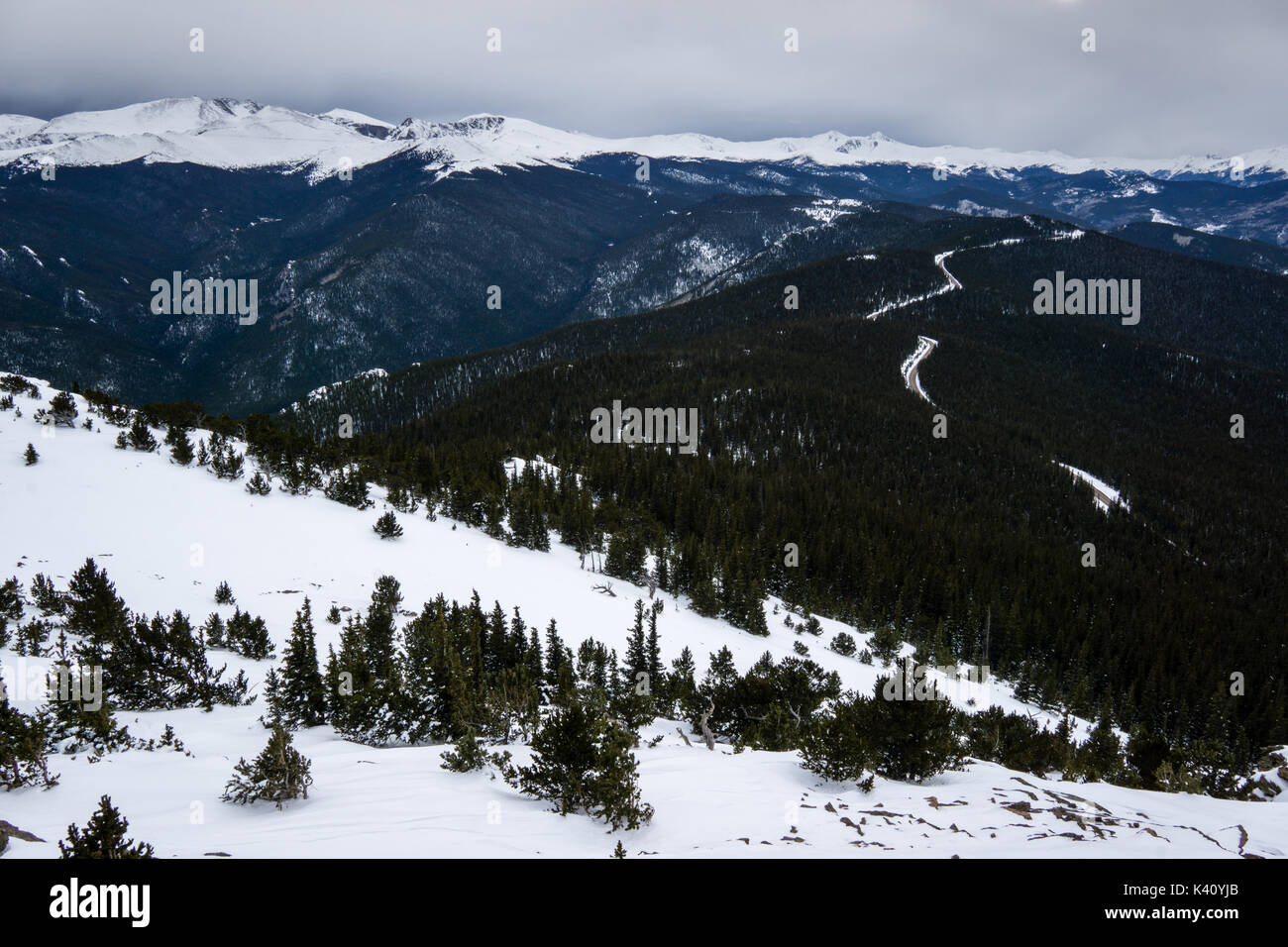 Squaw Pass, West of Evergreen, Colorado. Squaw Pass is a scenic drive ...