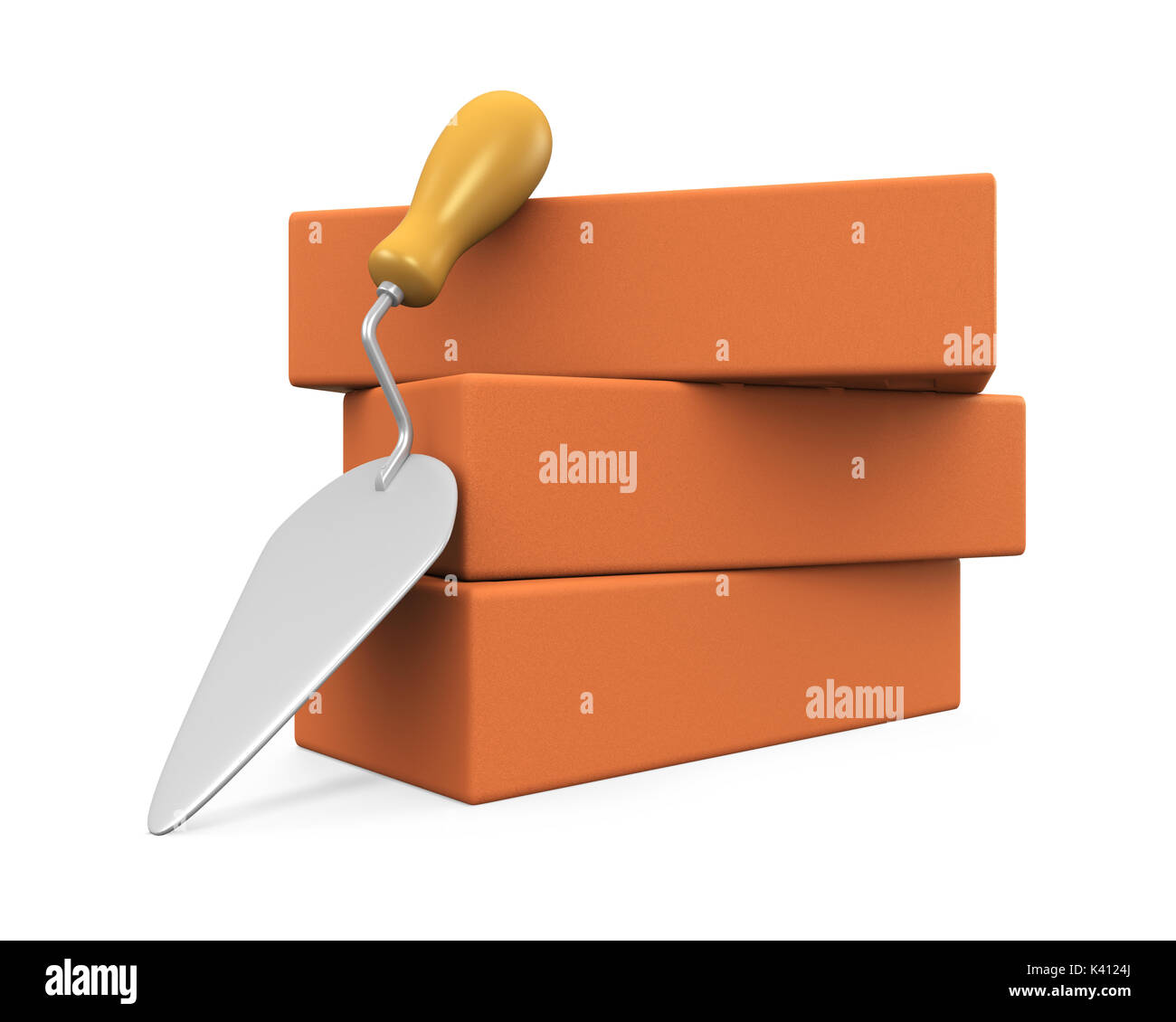 Construction concept brick wall trowel hi-res stock photography and ...