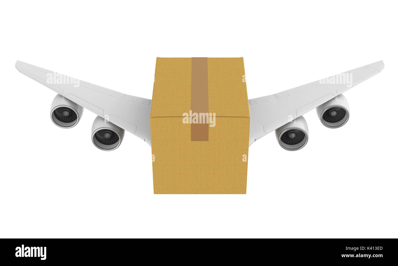 Cardboard with Jet Engines and Wings Isolated Stock Photo - Alamy