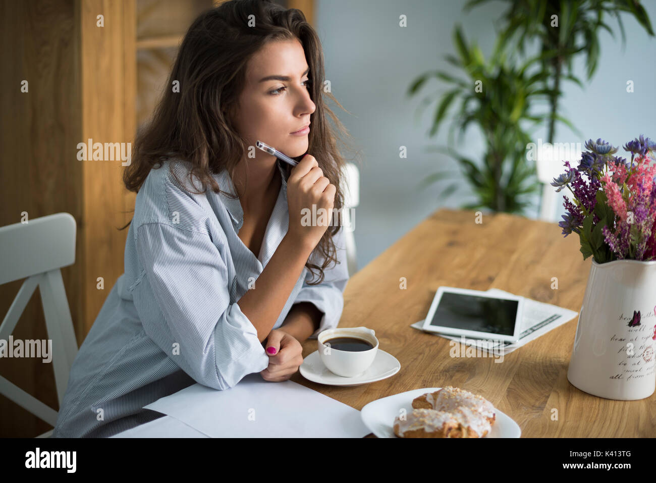My head is full of thoughts recently Stock Photo - Alamy