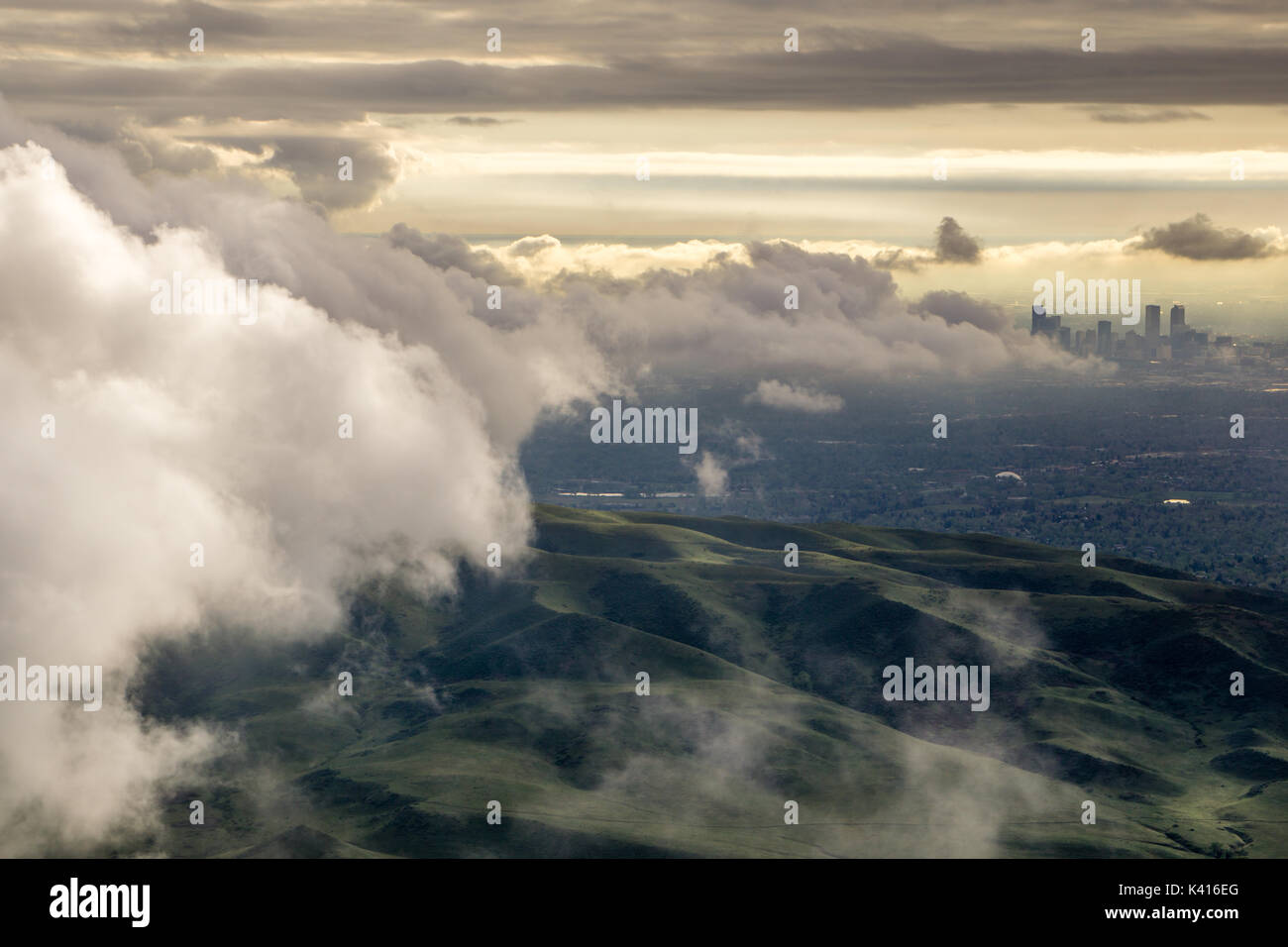Fog Over Downtown Denver, Colorado Stock Photo - Alamy