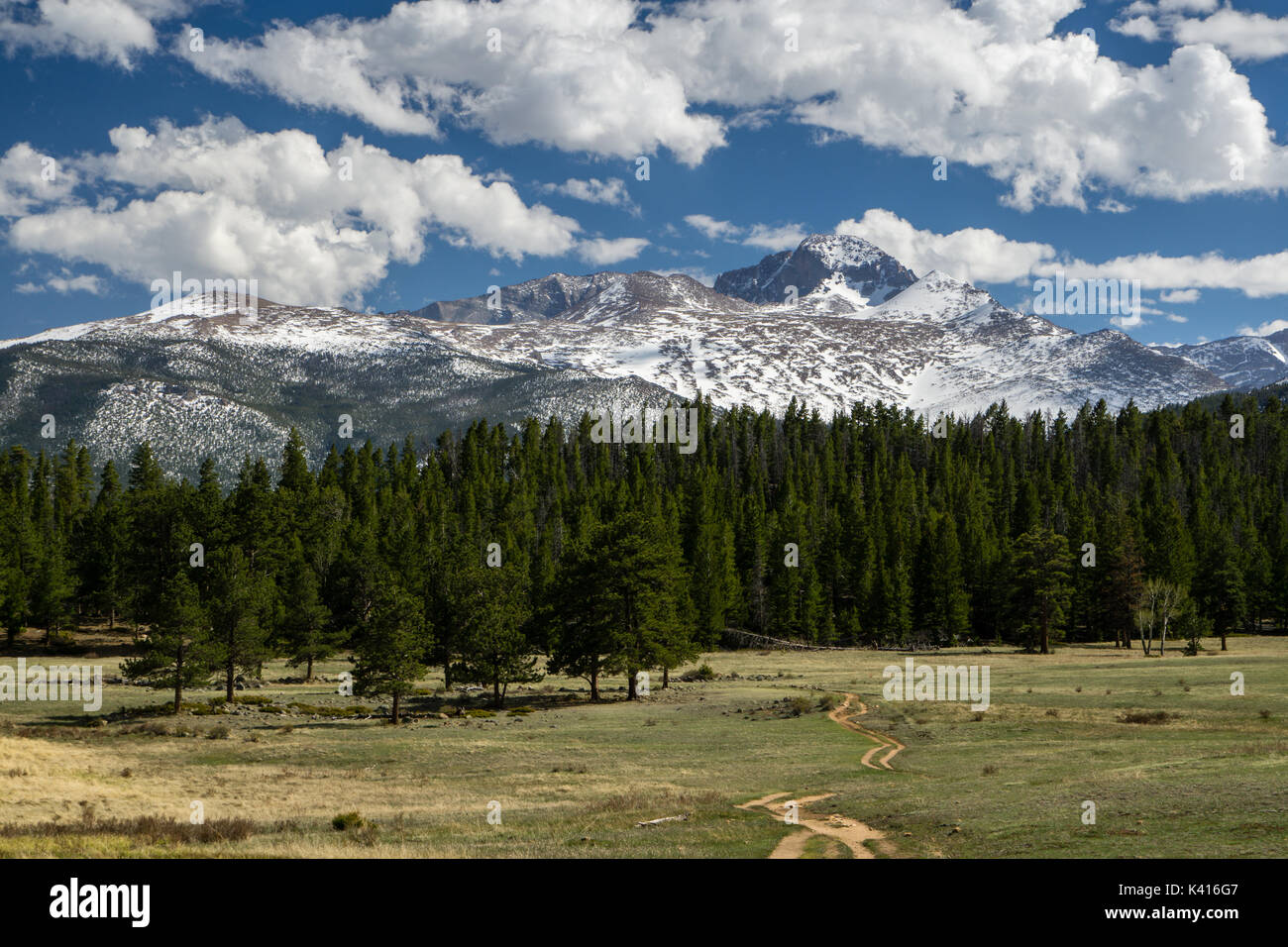 From Upper Beaver Meadows, a trail leads into the wilderness towards ...