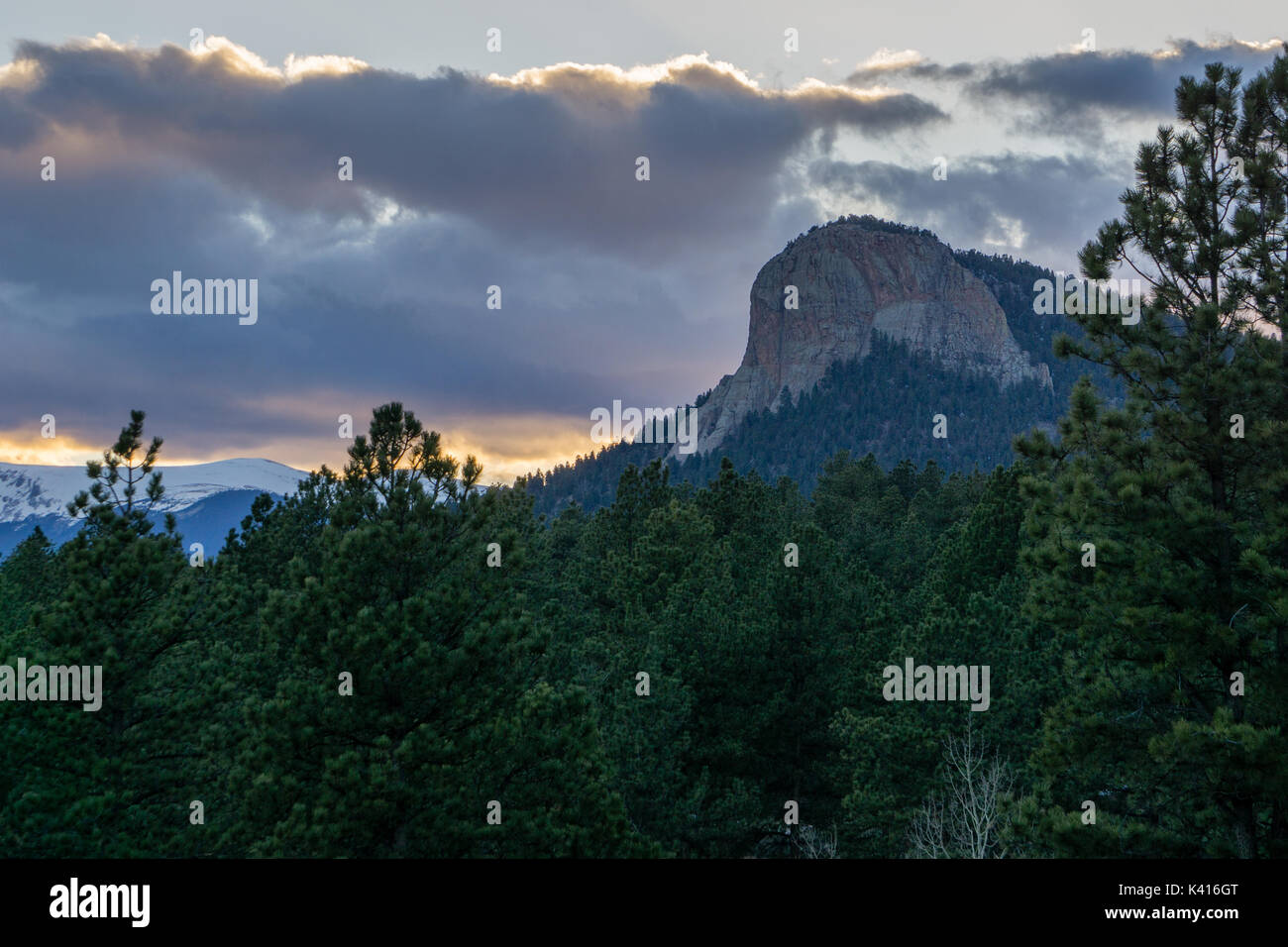 Sunset in Colorado's newest State Park. Pine, Colorado Stock Photo - Alamy