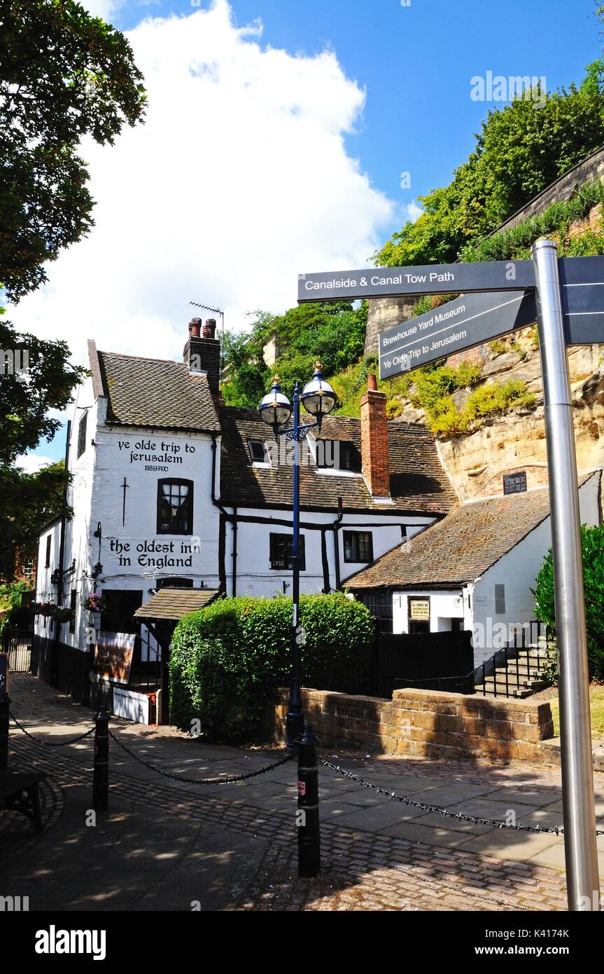 Ye Olde Trip to Jerusalem Inn situated at the foot of Castle Rock ...