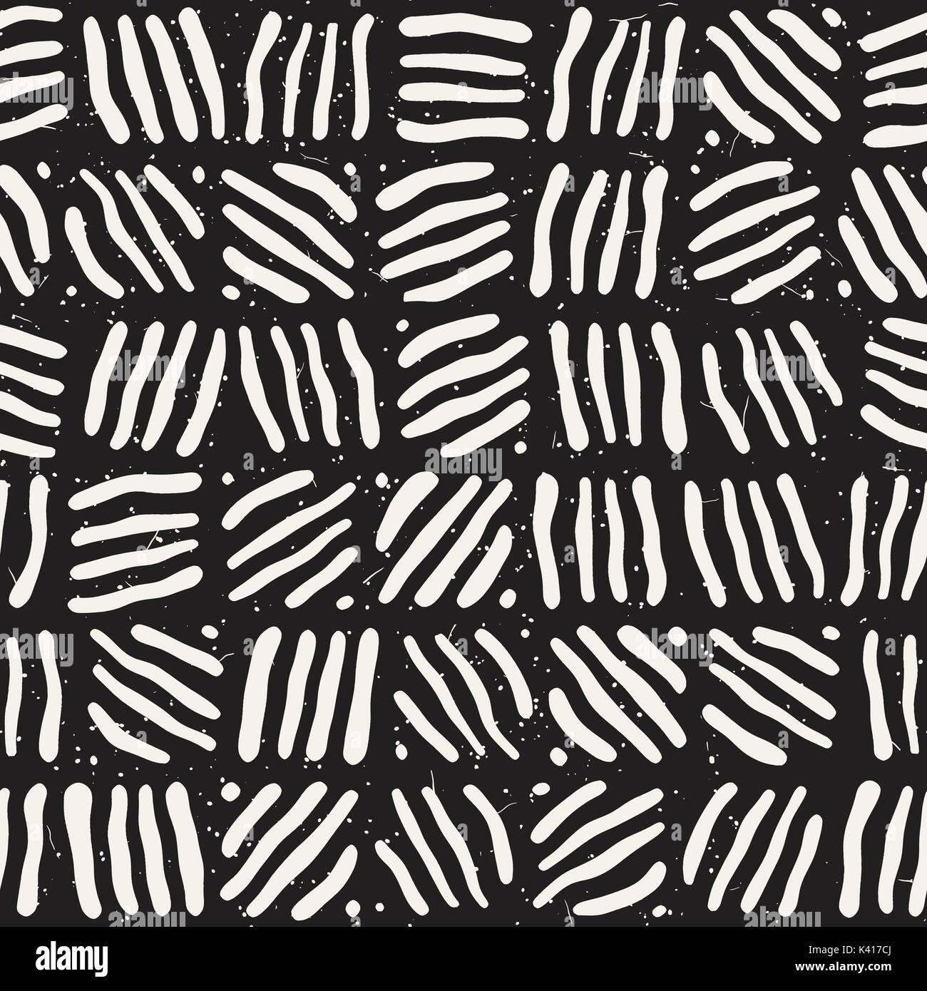 Seamless freehand pattern. Vector abstract rough lines background. Hand ...