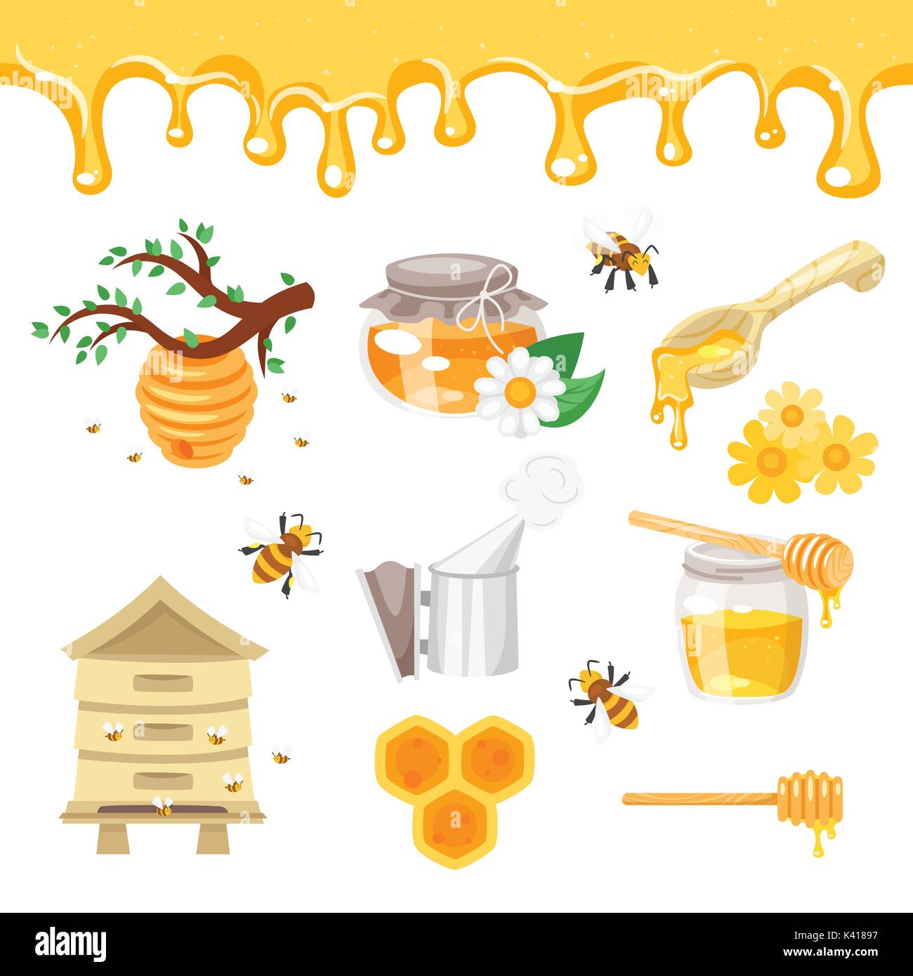 Beekeeping vector vectors hi-res stock photography and images - Alamy