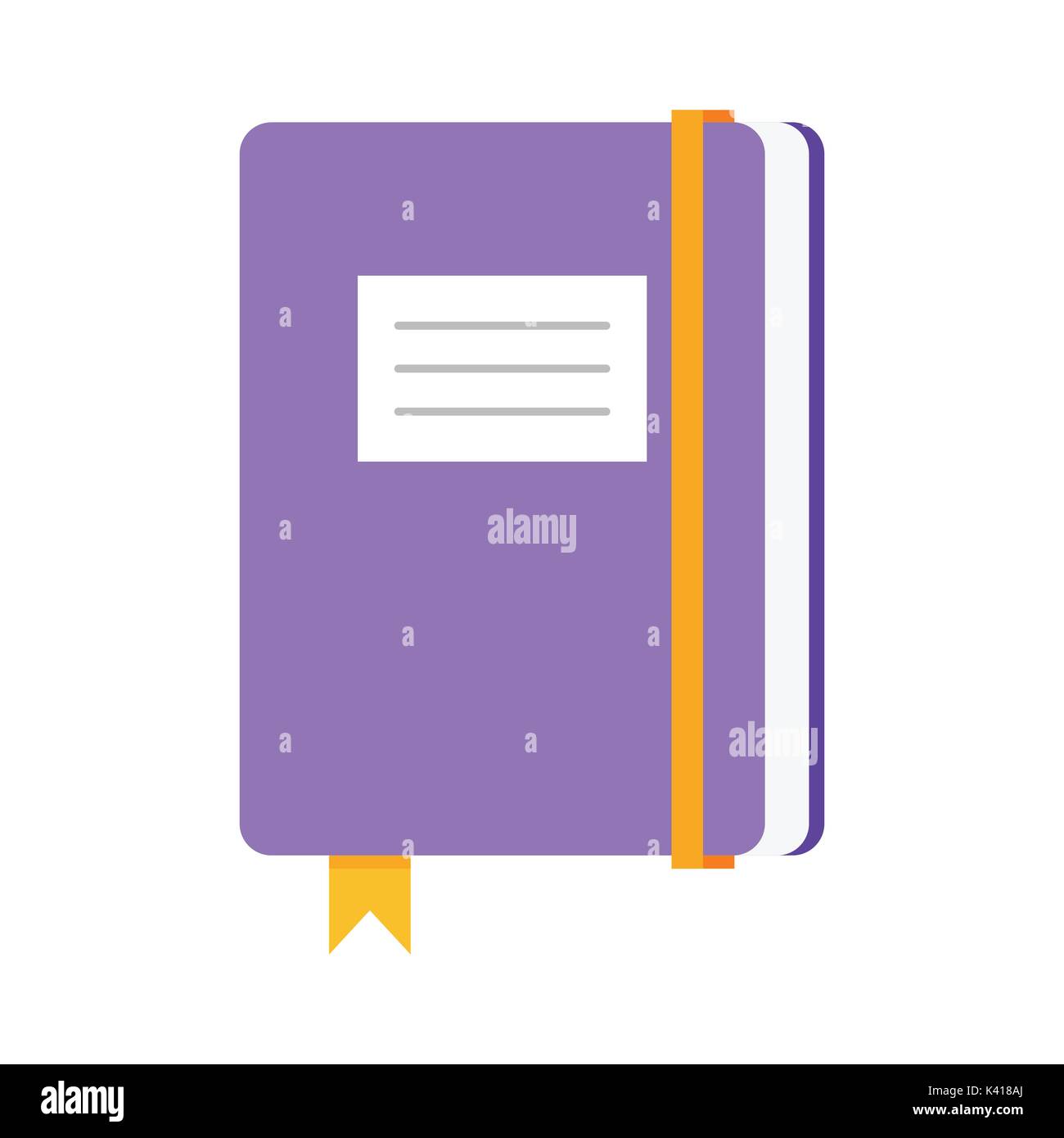 Vector flat style illustration of copybook. Icon for web. Isolated on ...