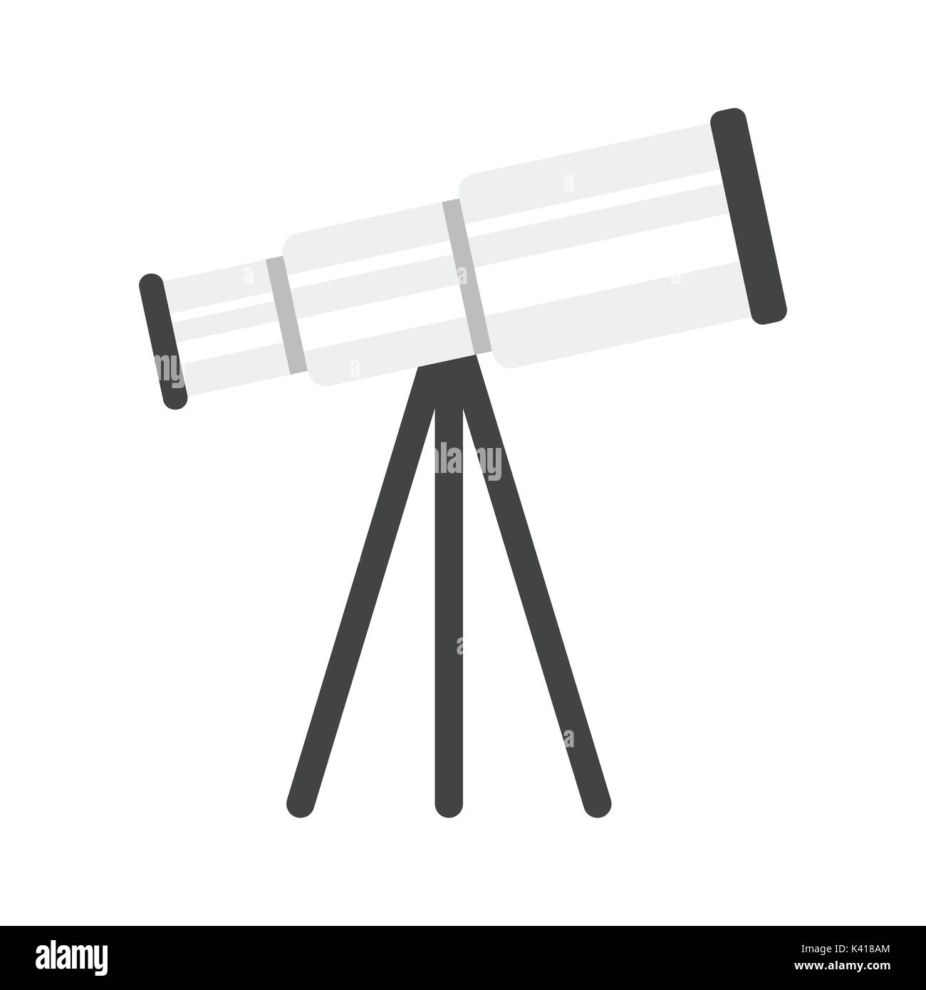Vector flat style illustration of telescope. Icon for web. Isolated on ...