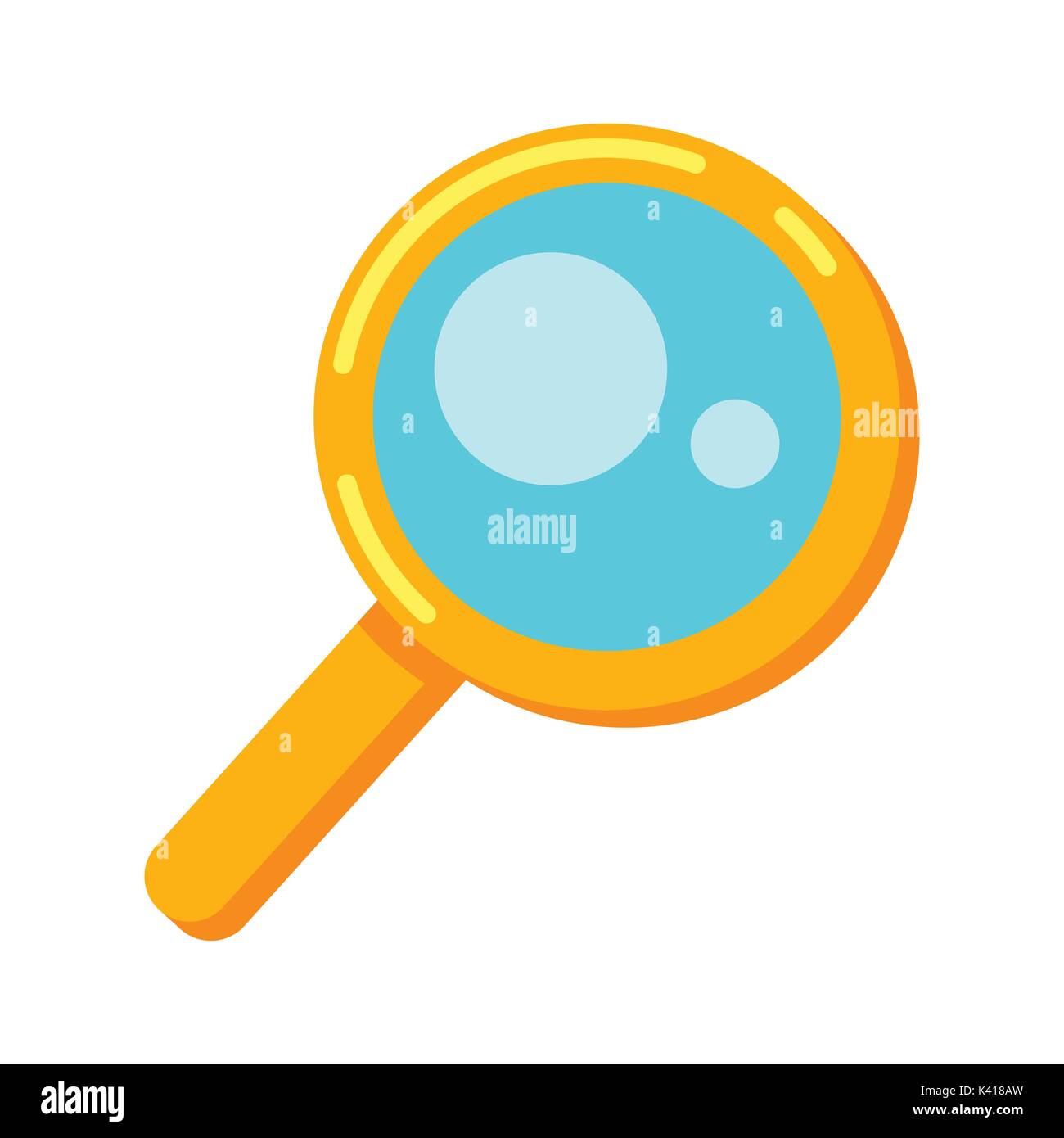 Vector flat style illustration of magnifier. Icon for web. Isolated on ...