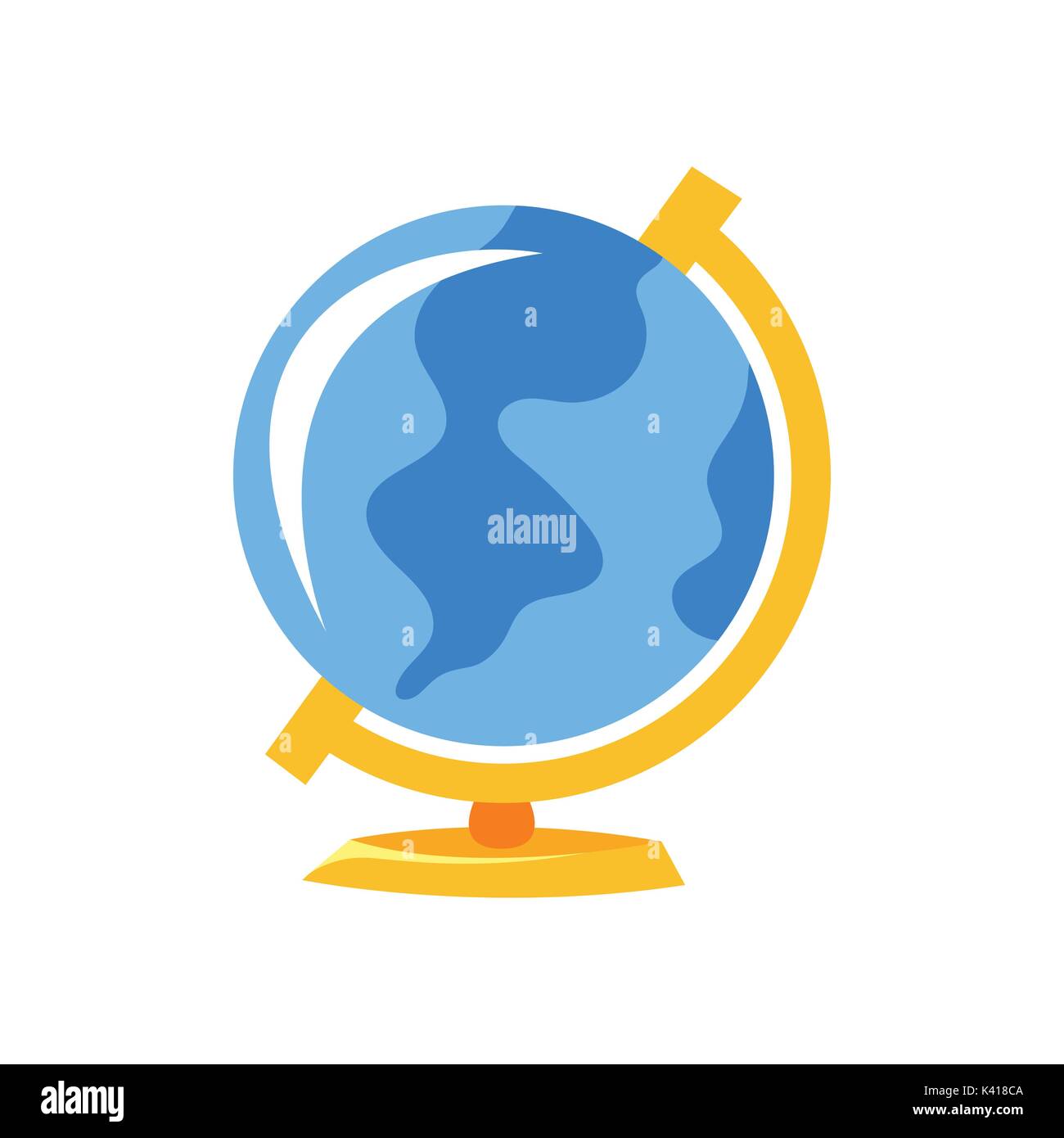 Vector cartoon style illustration of globe. Icon for web. Isolated on ...