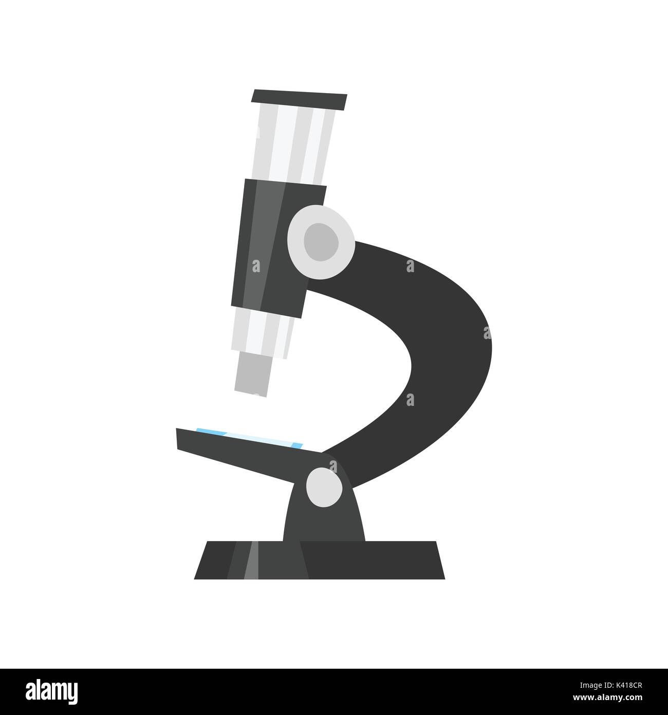 Vector cartoon style illustration of microscope. Icon for web. Isolated ...