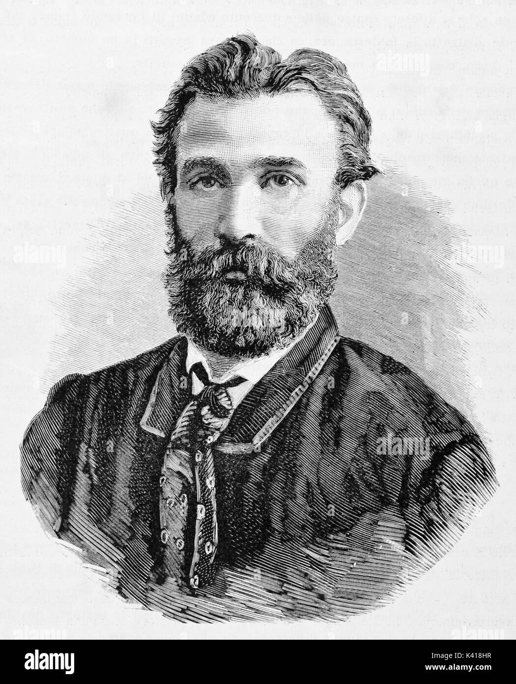 Ancient cool elegant man with beard and backwards hair. Portrait of ...