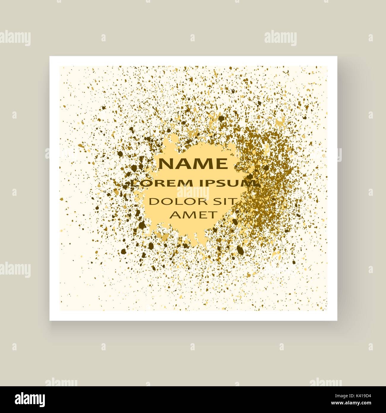 Gold paint splash, splatter explosion glitter artistic frame covers ...