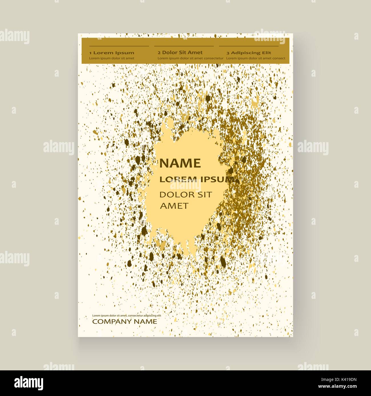 Gold paint splash, splatter explosion glitter artistic frame covers ...