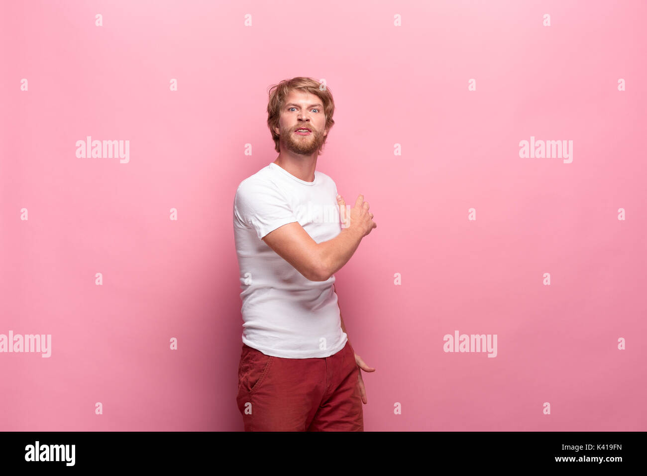 The anger and screaming man Stock Photo - Alamy