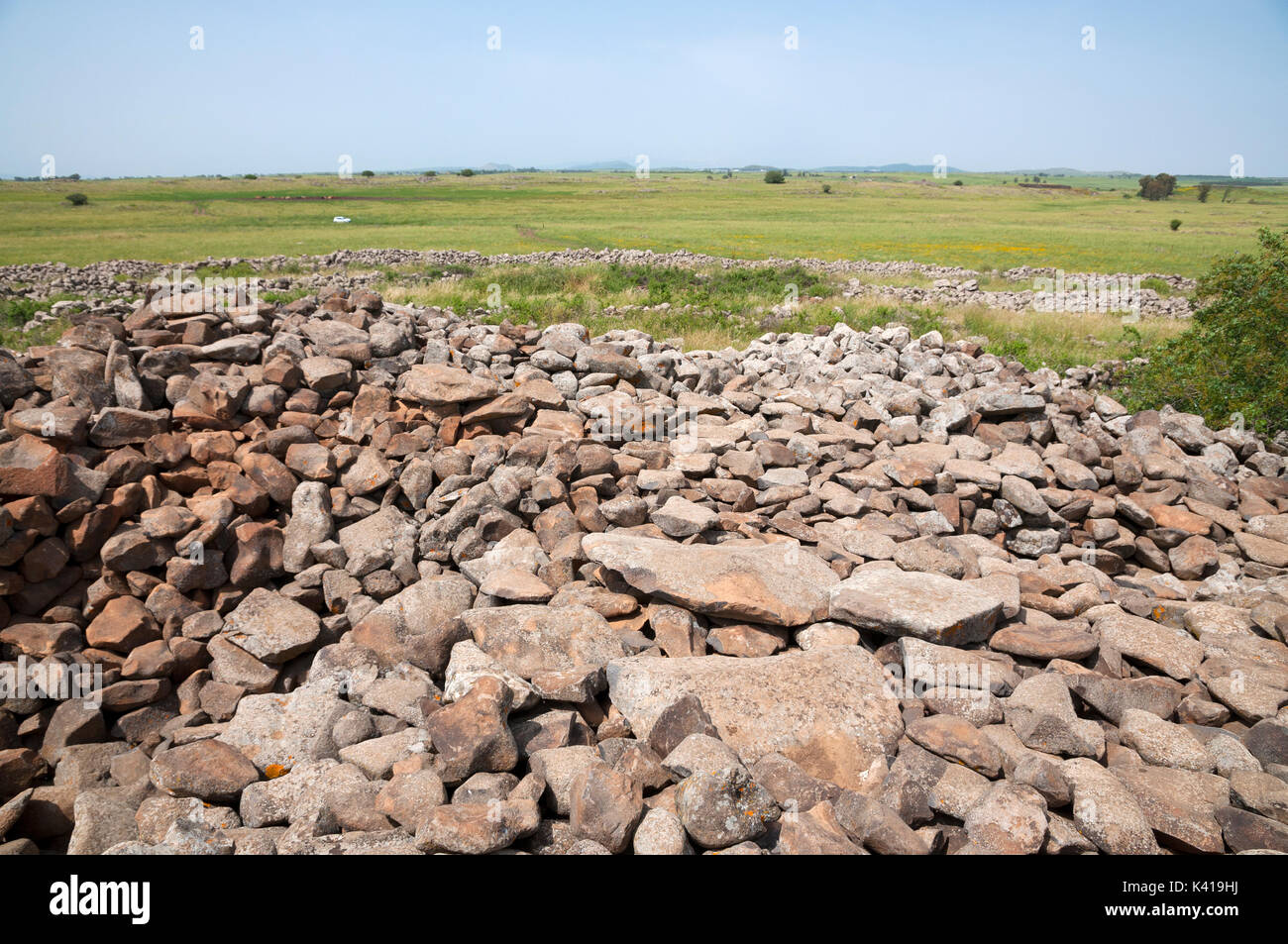 Rujm el-Hiri, Gilgal Refaim, Rogem Hiri view Stock Photo - Alamy