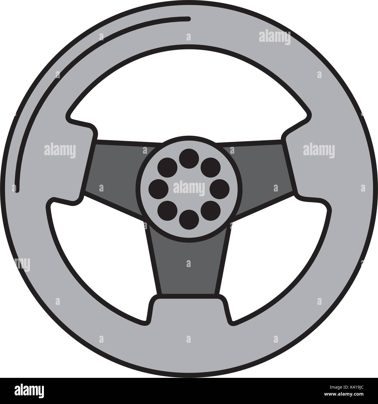 car steering wheel function part vehicle icon Stock Vector Image & Art ...