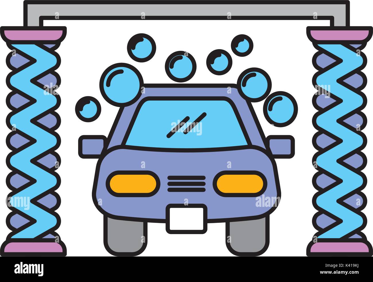 automatic car wash shampoo service center icon Stock Vector Image & Art ...