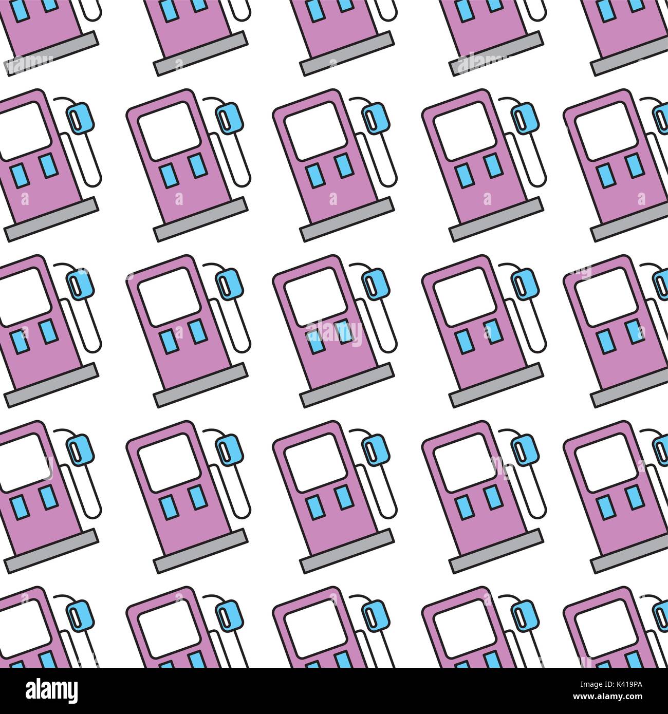 station gas repair service garage seamless pattern design Stock Vector ...