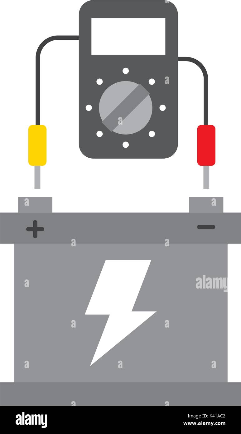 Electric car battery test Stock Vector Images - Alamy