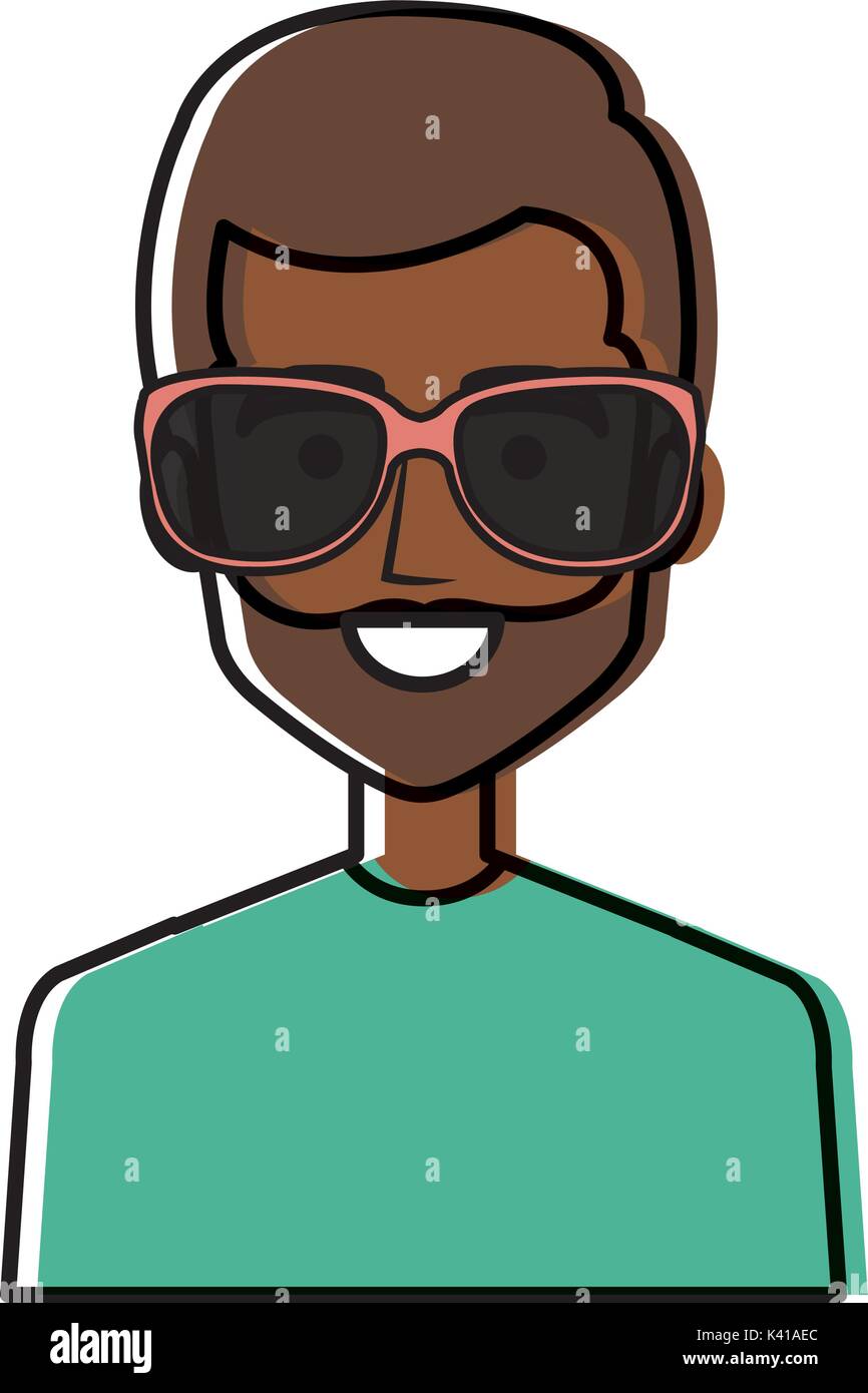 young man avatar with sunglasses character Stock Vector Image & Art - Alamy