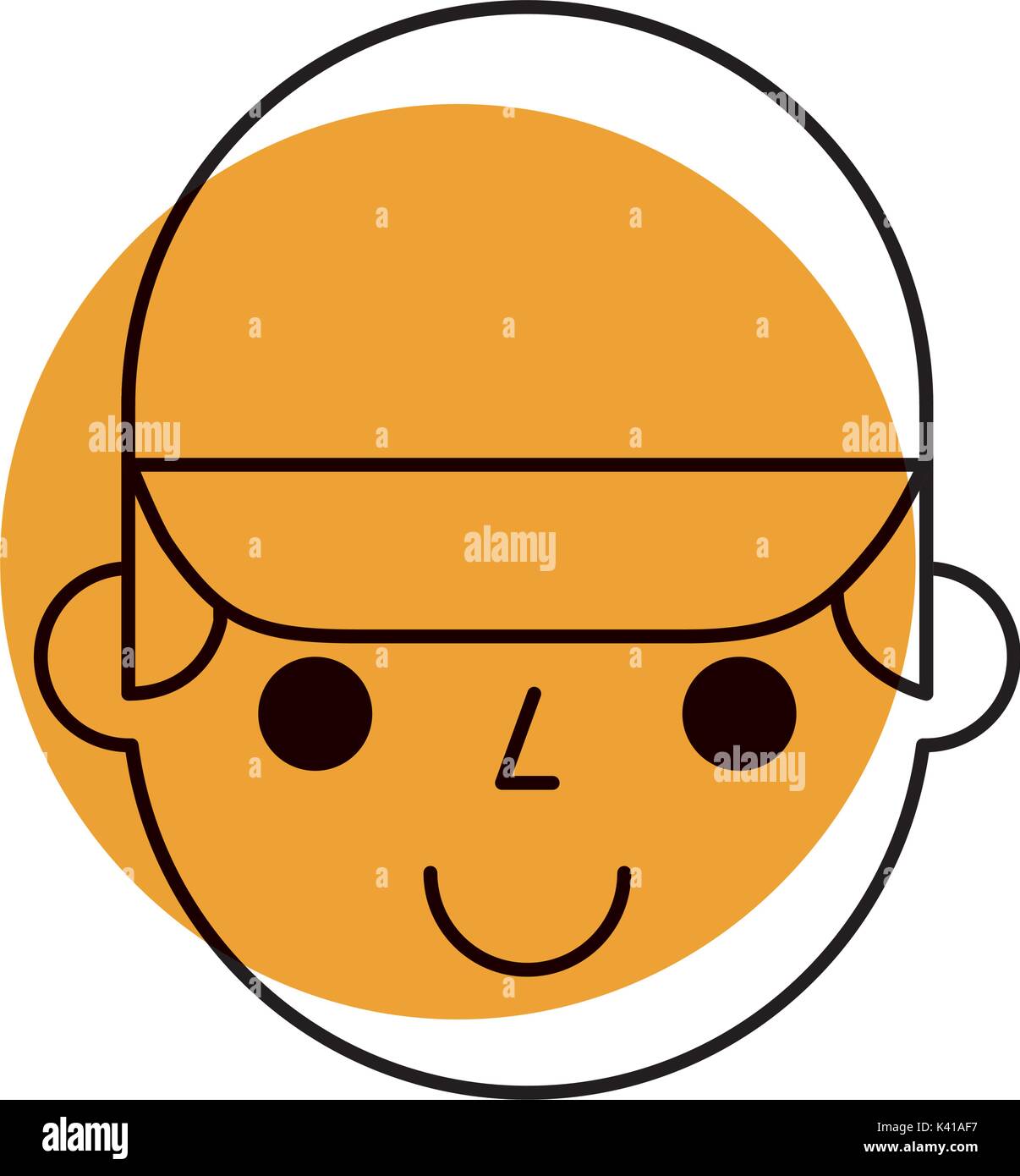 man face with cap cartoon repair character work Stock Vector Image ...