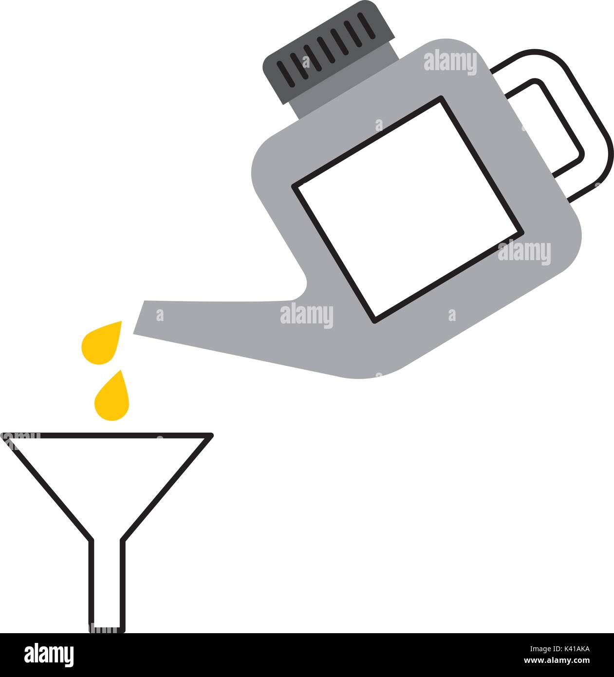 Pouring diesel fuel Stock Vector Images - Alamy