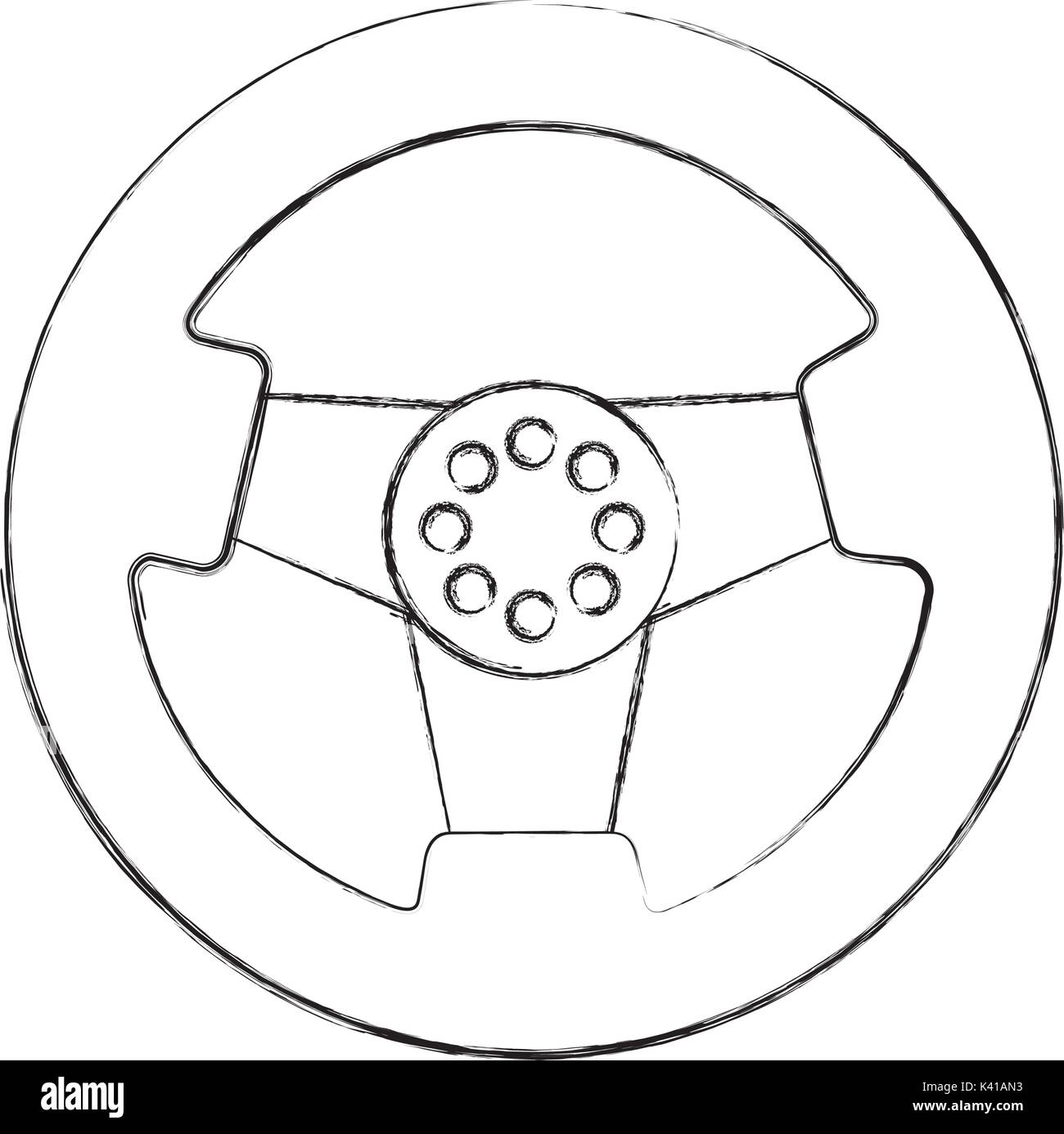 car steering wheel function part vehicle icon Stock Vector Image & Art ...