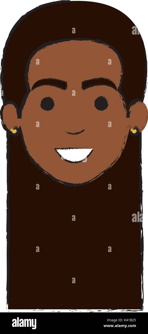 beautiful black woman head avatar character Stock Vector Image & Art ...