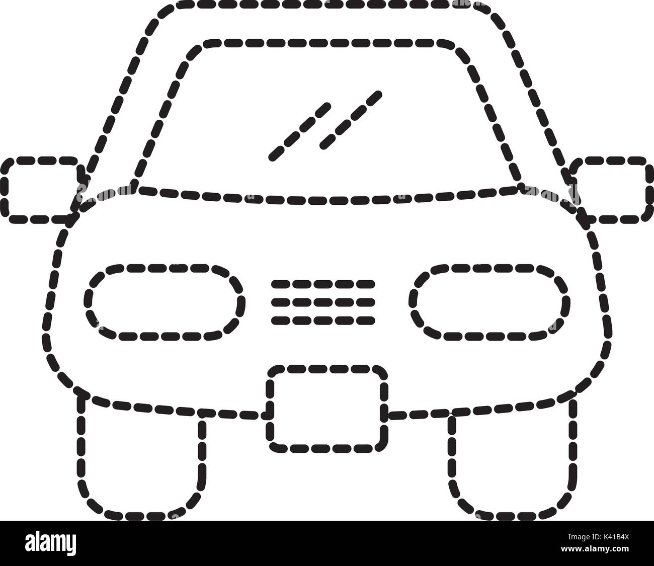 cartoon car vehicle transport front view icon Stock Vector Image & Art ...