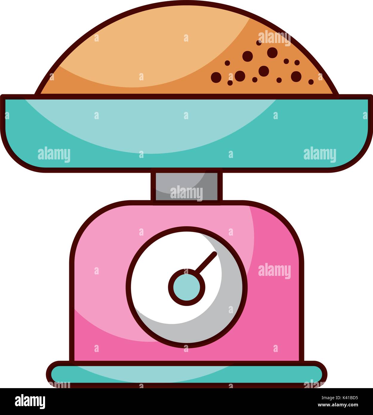 kitchen weight scale with flour measure Stock Vector Image & Art - Alamy