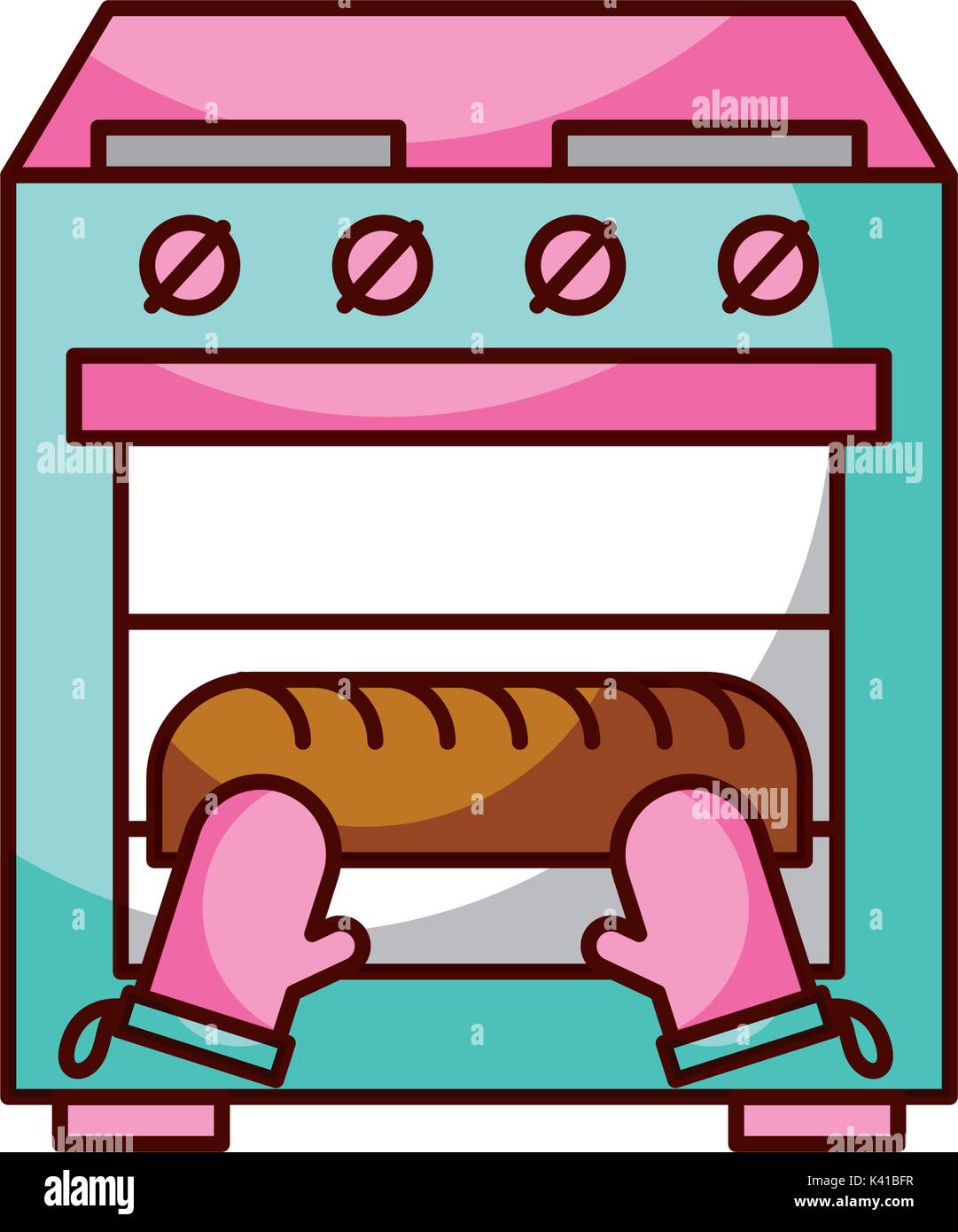 Baking bread home Stock Vector Images - Alamy