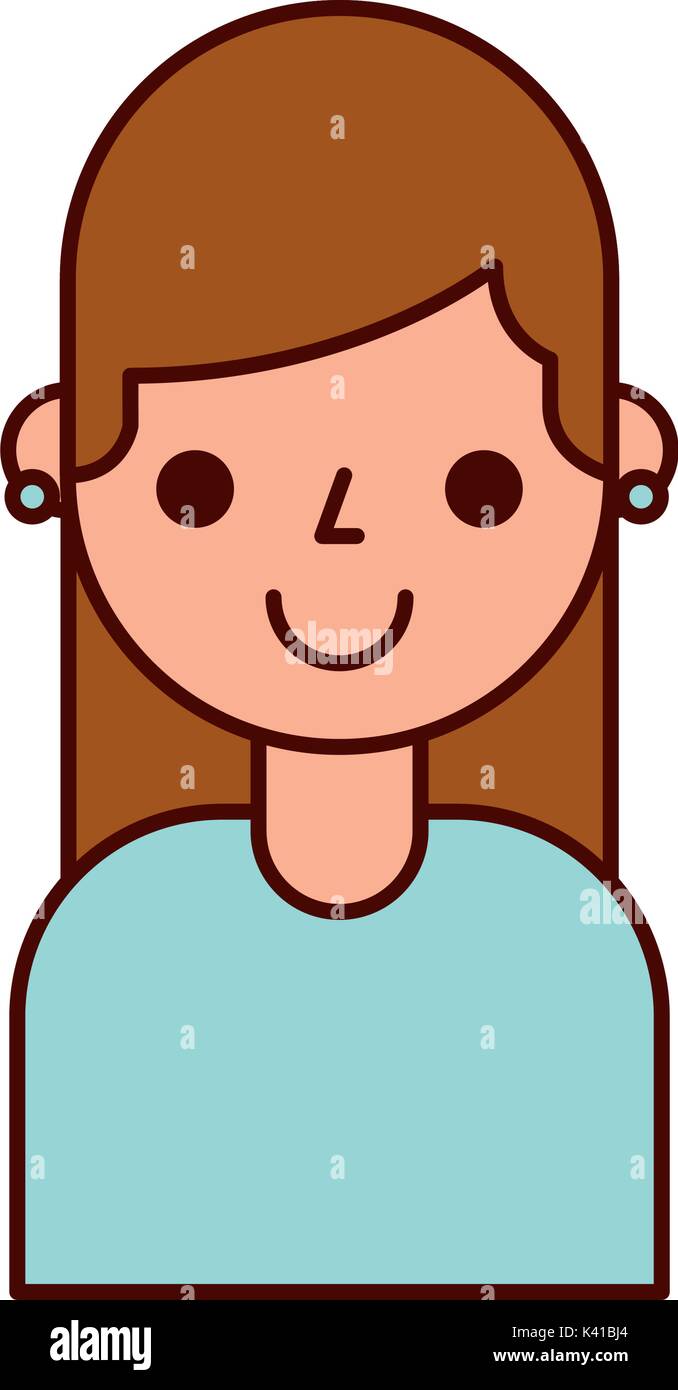 cartoon cute girl smile character female Stock Vector Image & Art - Alamy