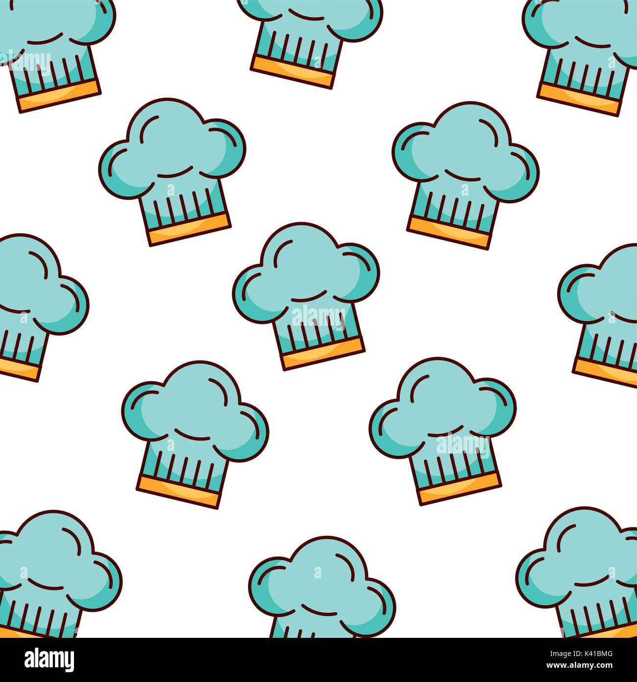 blue chef hat bakery kitchen seamless pattern Stock Vector Image & Art ...