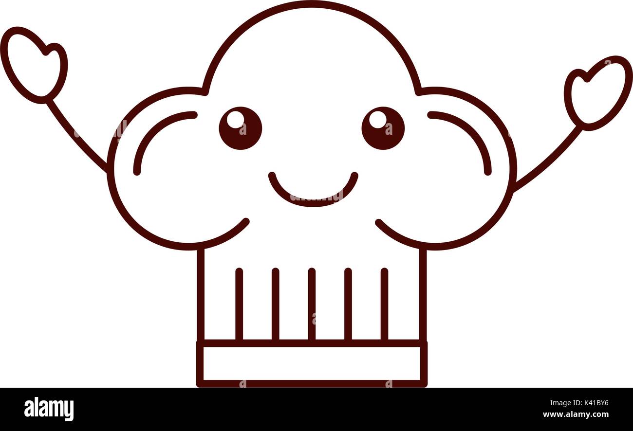 cartoon fun hat for chef kawaii Stock Vector Image & Art - Alamy