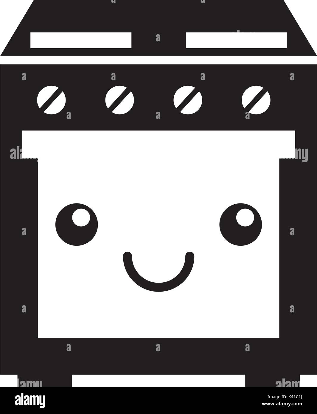 Cute Oven Cartoon