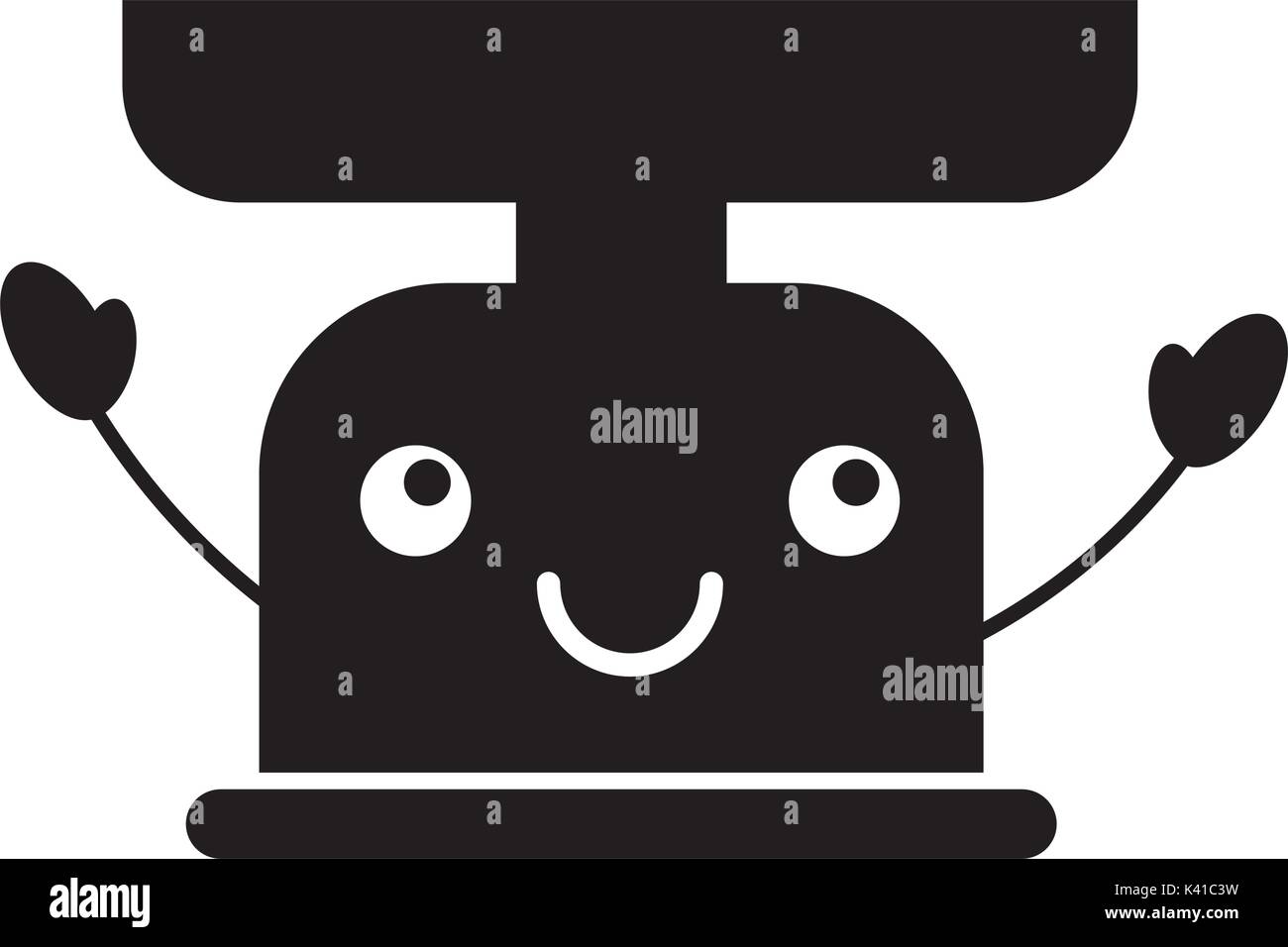 cartoon weight scale flour character kawaii Stock Vector Image & Art ...