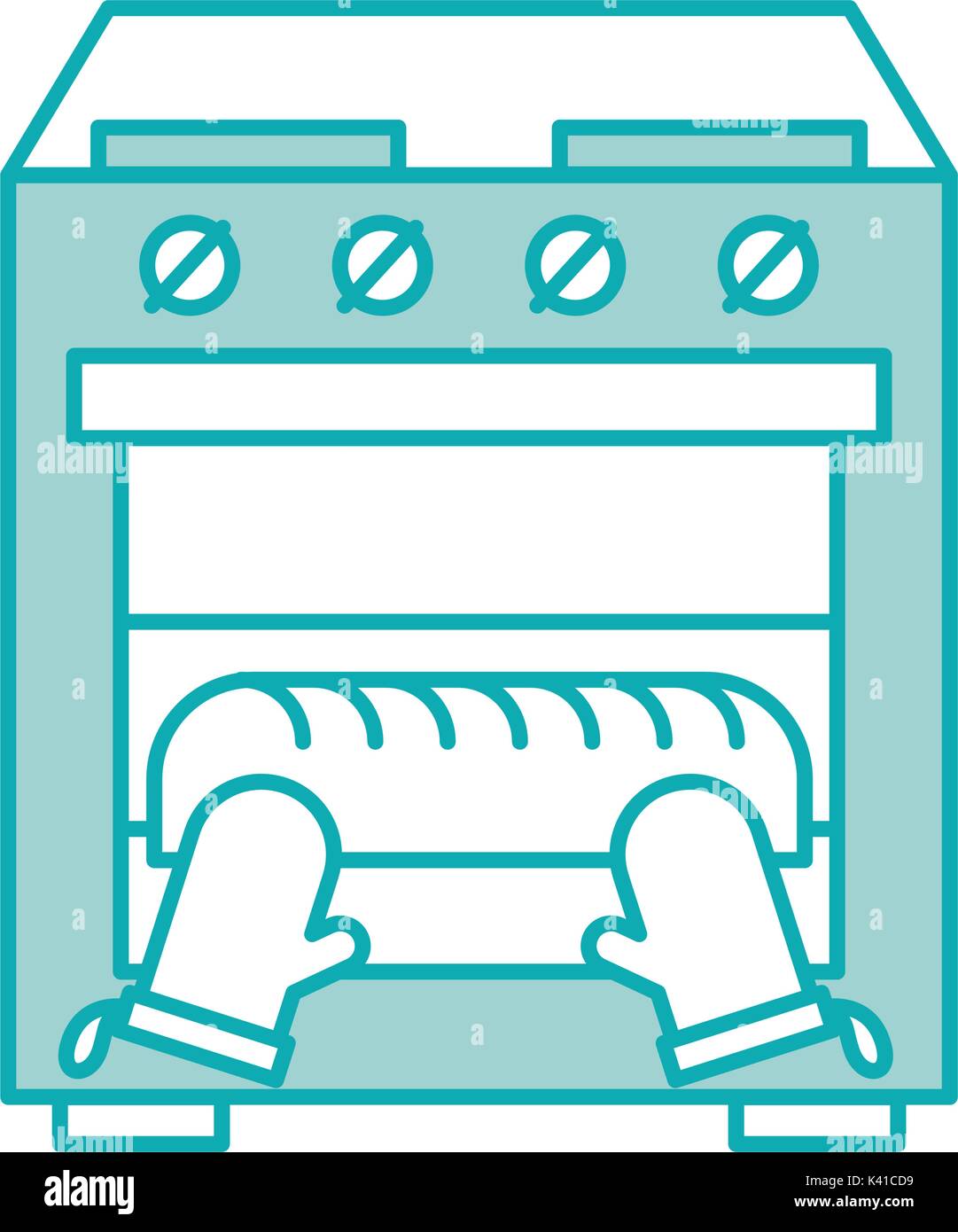 Baking bread home Stock Vector Images - Alamy