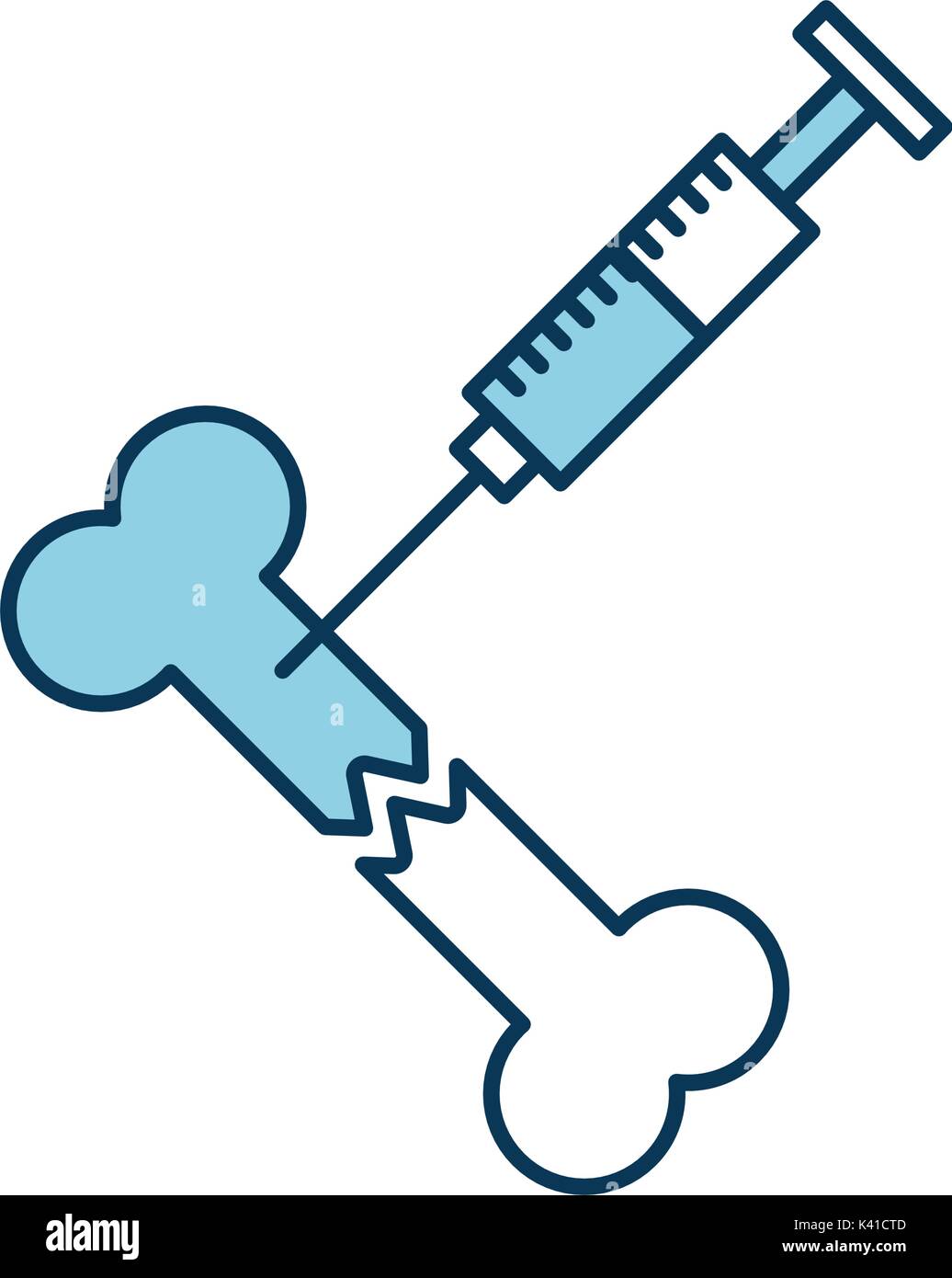 medical broken bone and syringe Stock Vector Image & Art - Alamy