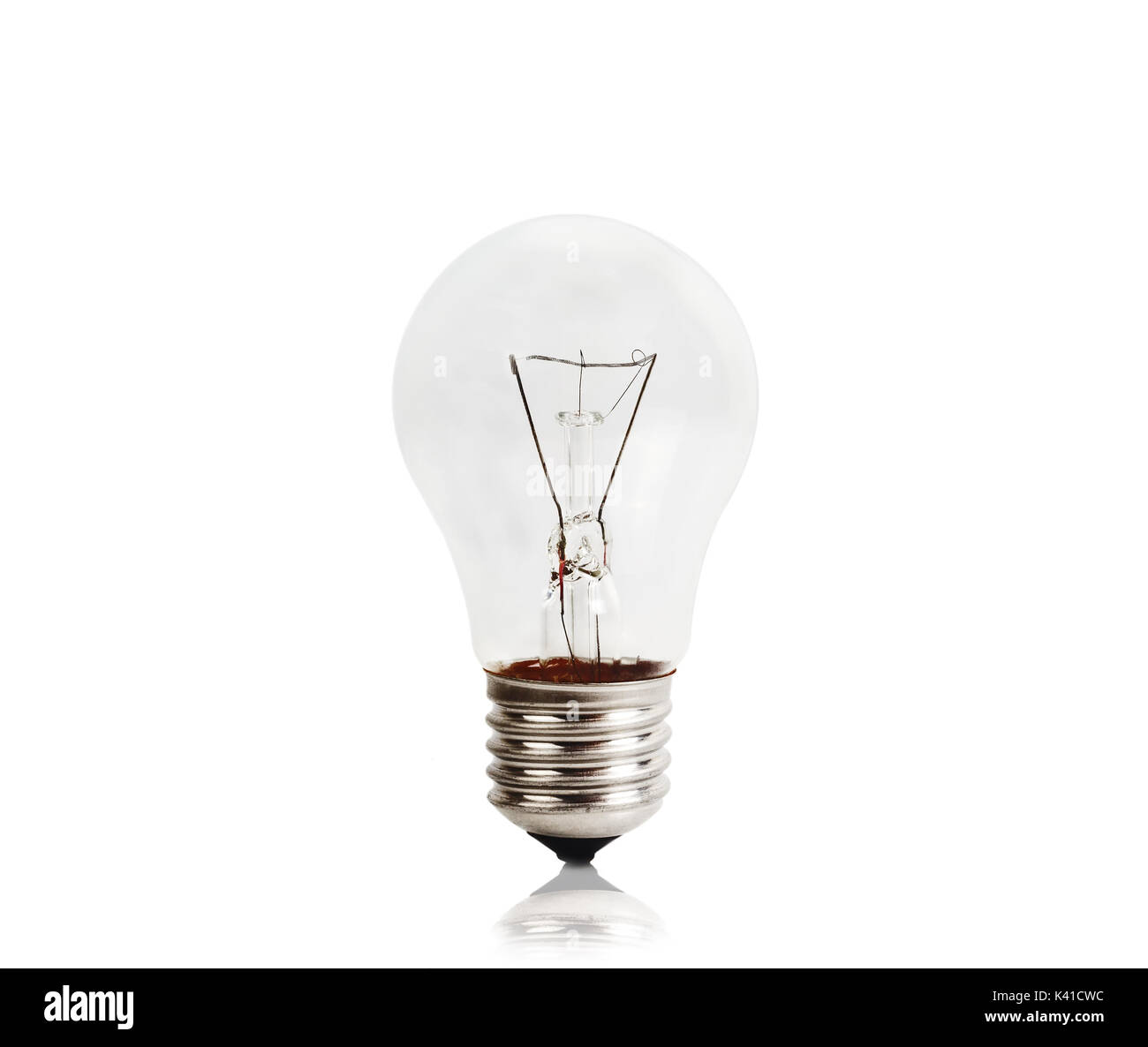 Glass incandescent lamp isolated on white background Stock Photo - Alamy