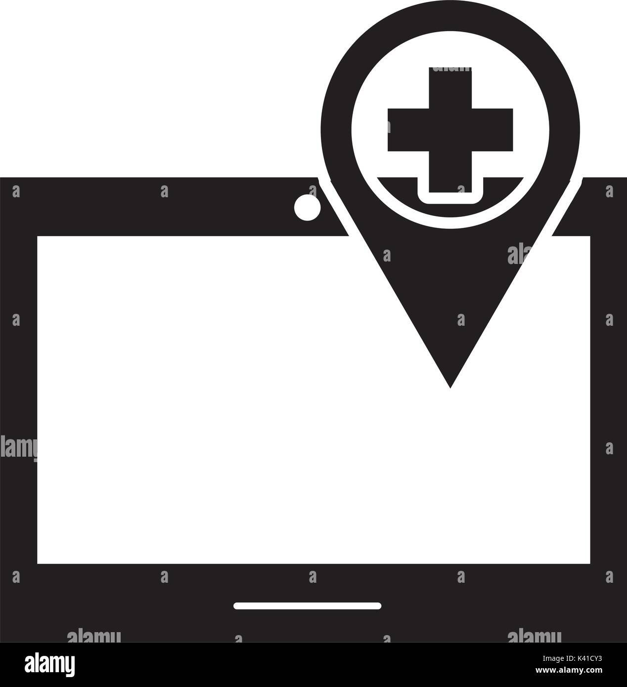 tablet with pointer map navigation medical Stock Vector Image & Art - Alamy